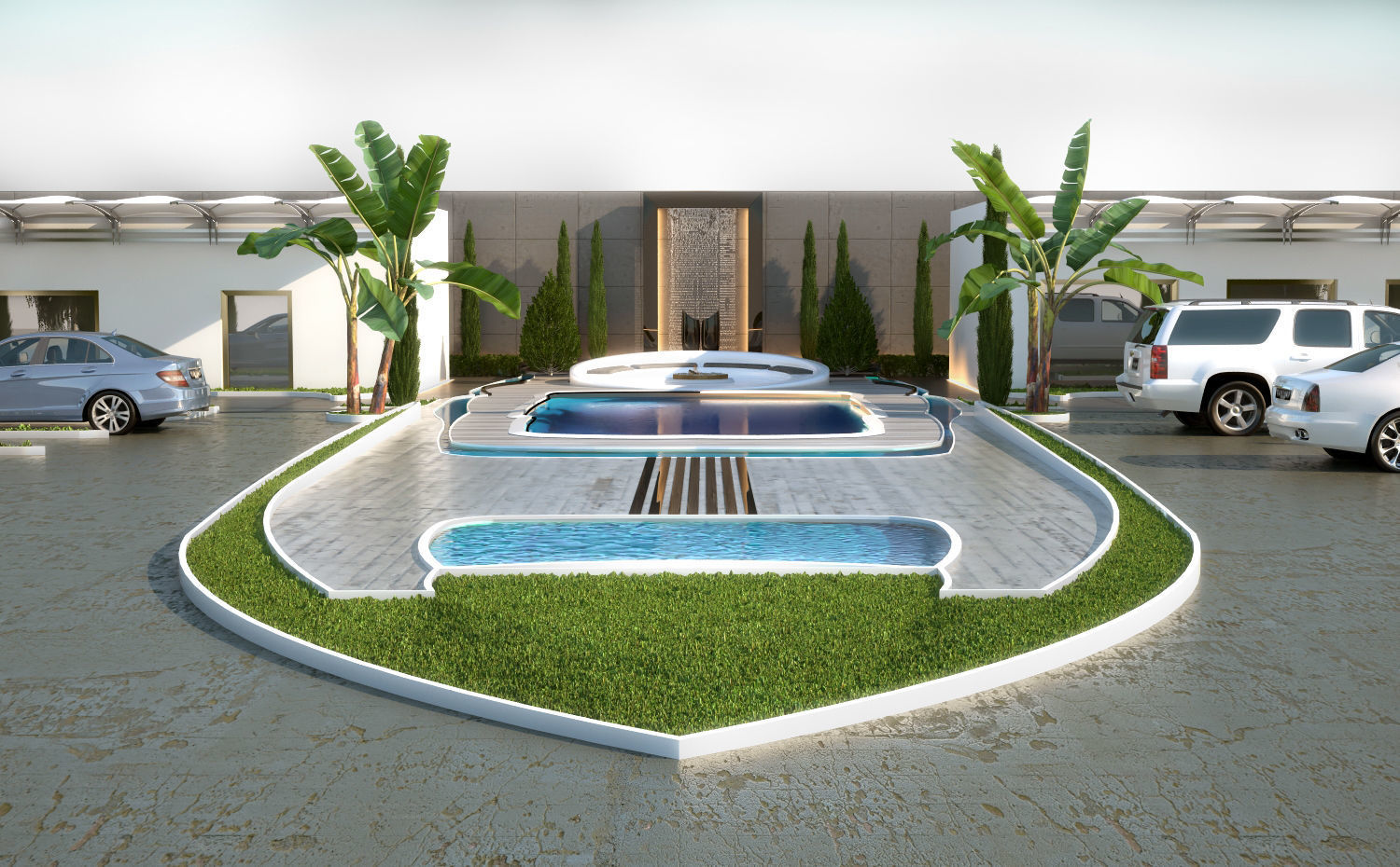 Pool Landscape 3D model | CGTrader