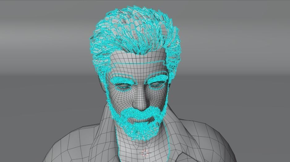 3D model Male base character Low-poly 3D model PBR VR / AR / low-poly ...