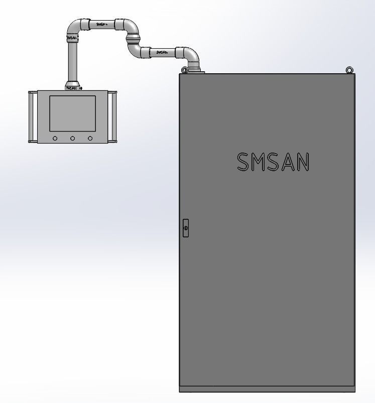Stainless steel support arm system free 3D model | CGTrader