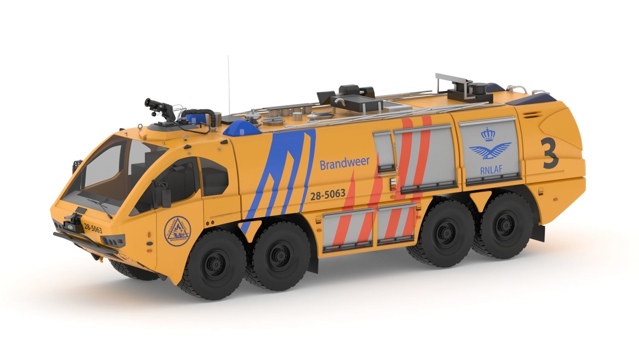 Demonstratie van E-One Titan Crash Tender 3D model | CGTrader
