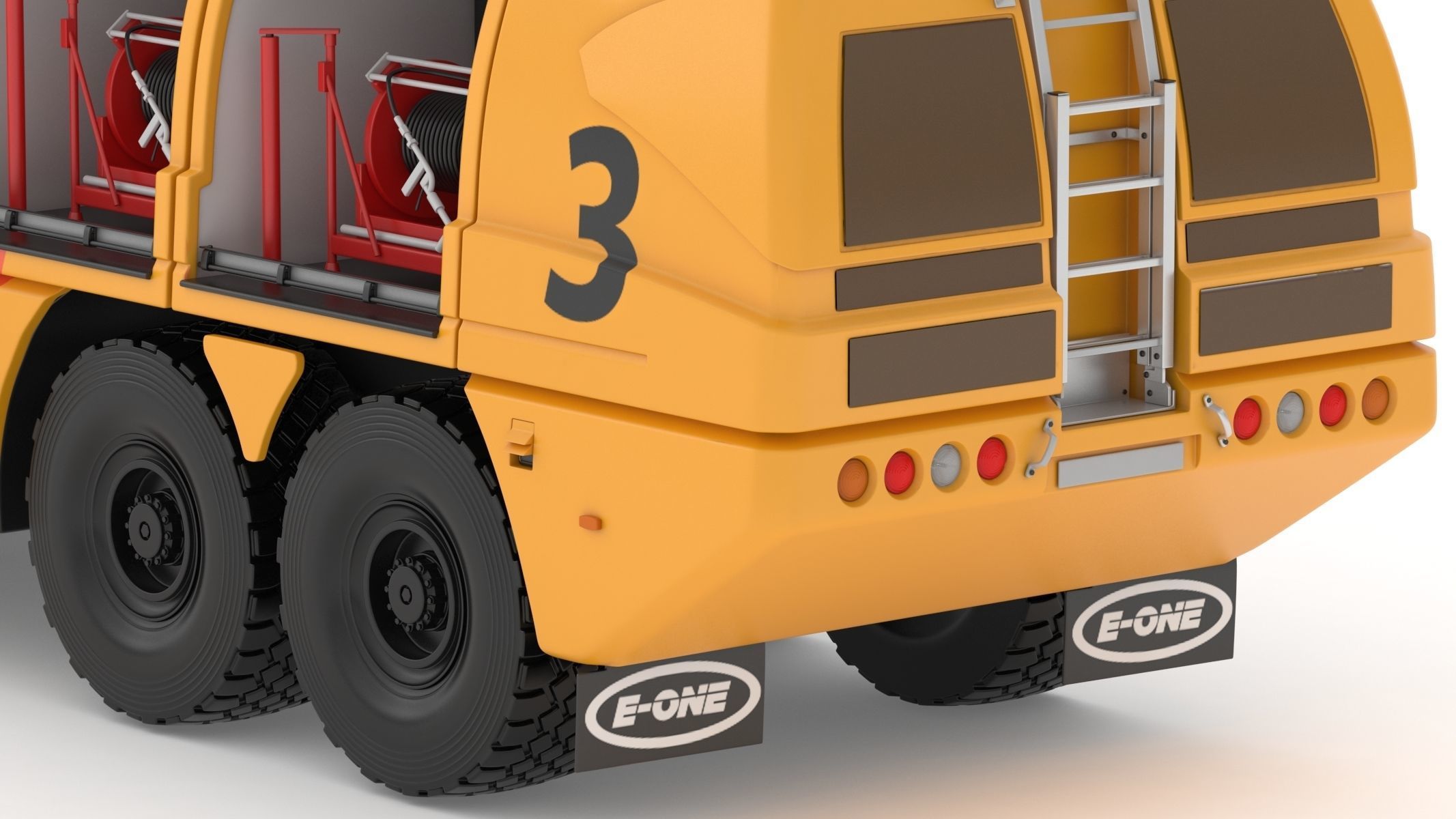 Demonstratie van E-One Titan Crash Tender 3D model | CGTrader