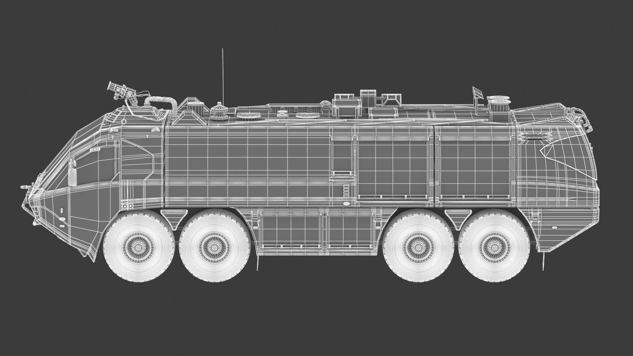 Demonstratie van E-One Titan Crash Tender 3D model | CGTrader
