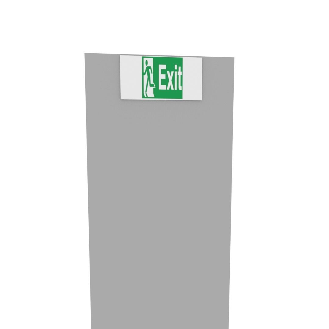 3D model Exit sign VR / AR / low-poly | CGTrader