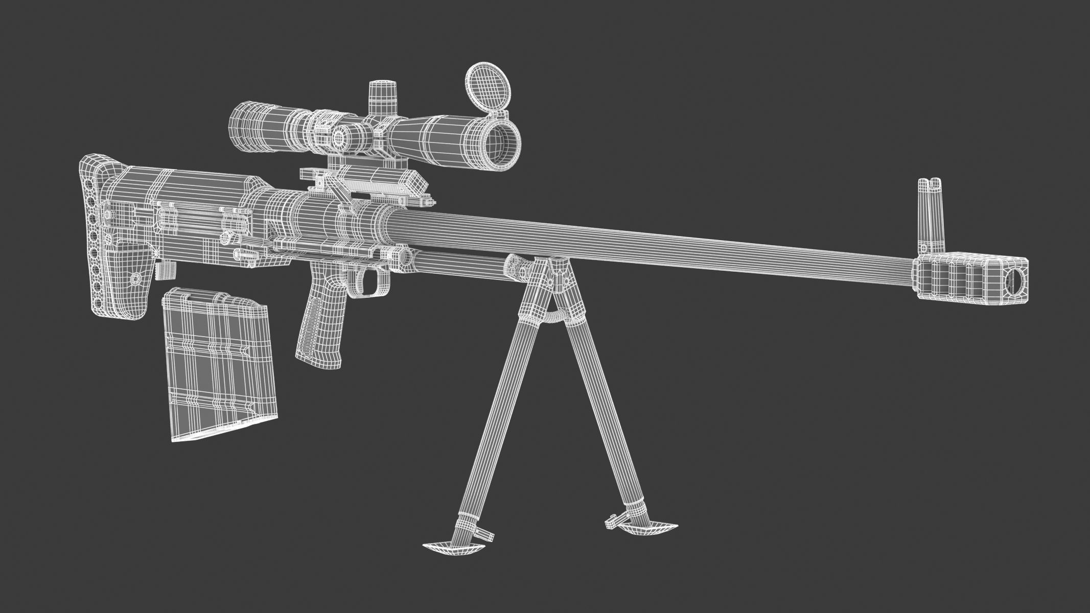 KSVK 12 Sniper Rifle 3D model | CGTrader