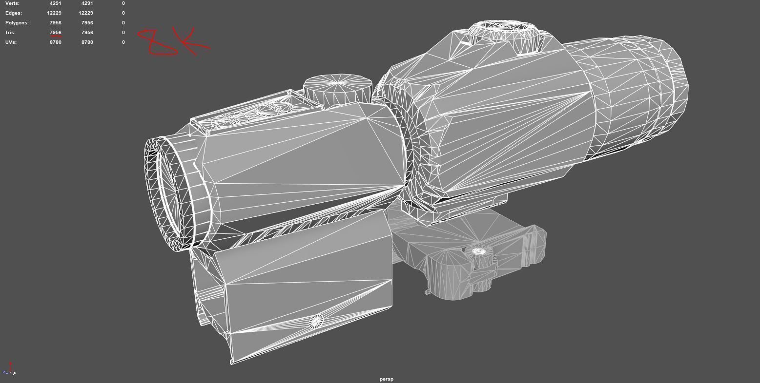 3D model Sig Sauer - Romeo 5 Red Dot Sight VR / AR / low-poly | CGTrader
