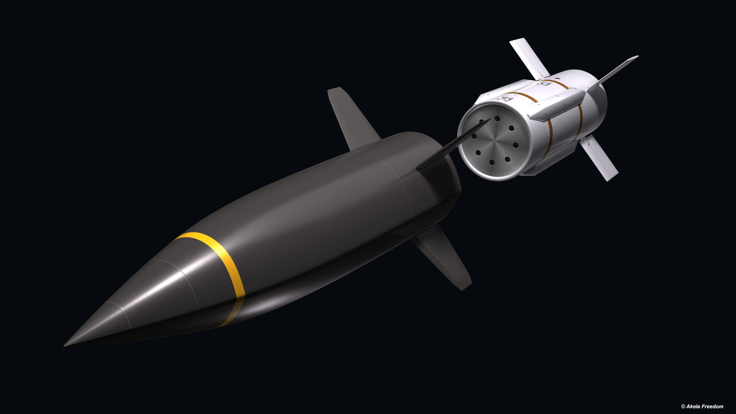 HAWC Hypersonic Cruise Missile Concept 3D model animated | CGTrader