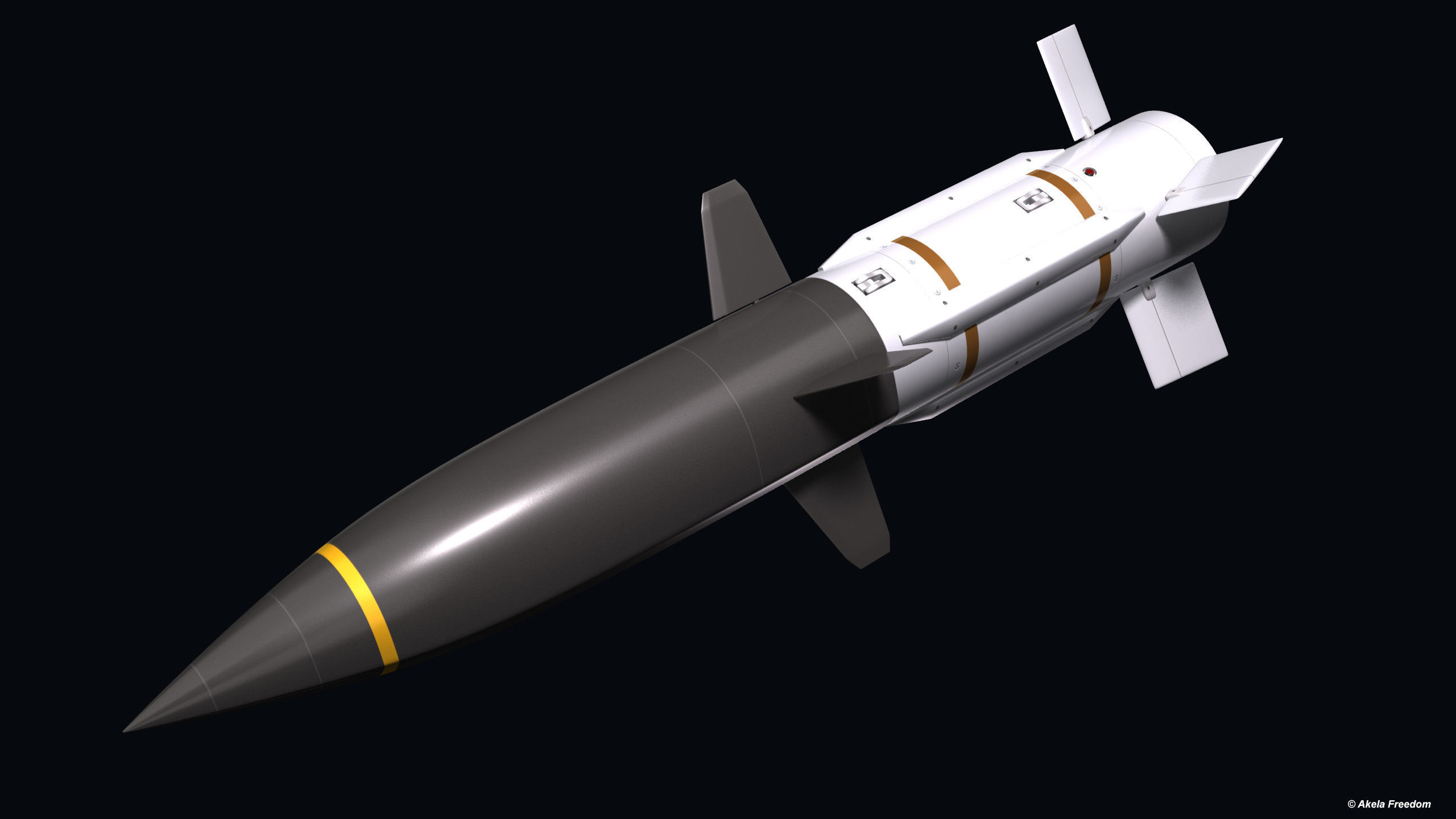 HAWC Hypersonic Cruise Missile Concept 3D model animated | CGTrader