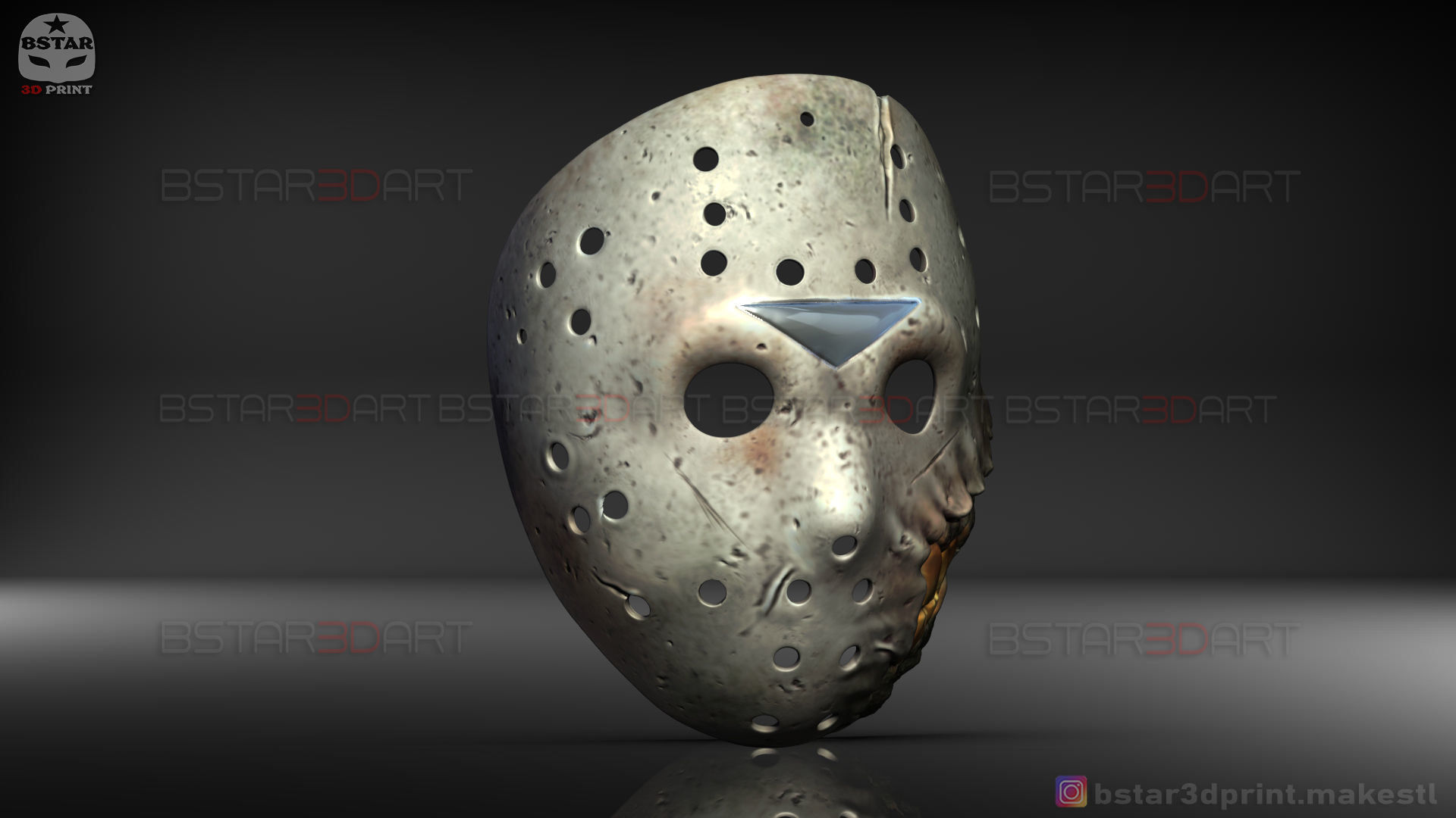 Jason Voorhees Mask - Horror Halloween - Friday 13th Movie 1988 3D ...