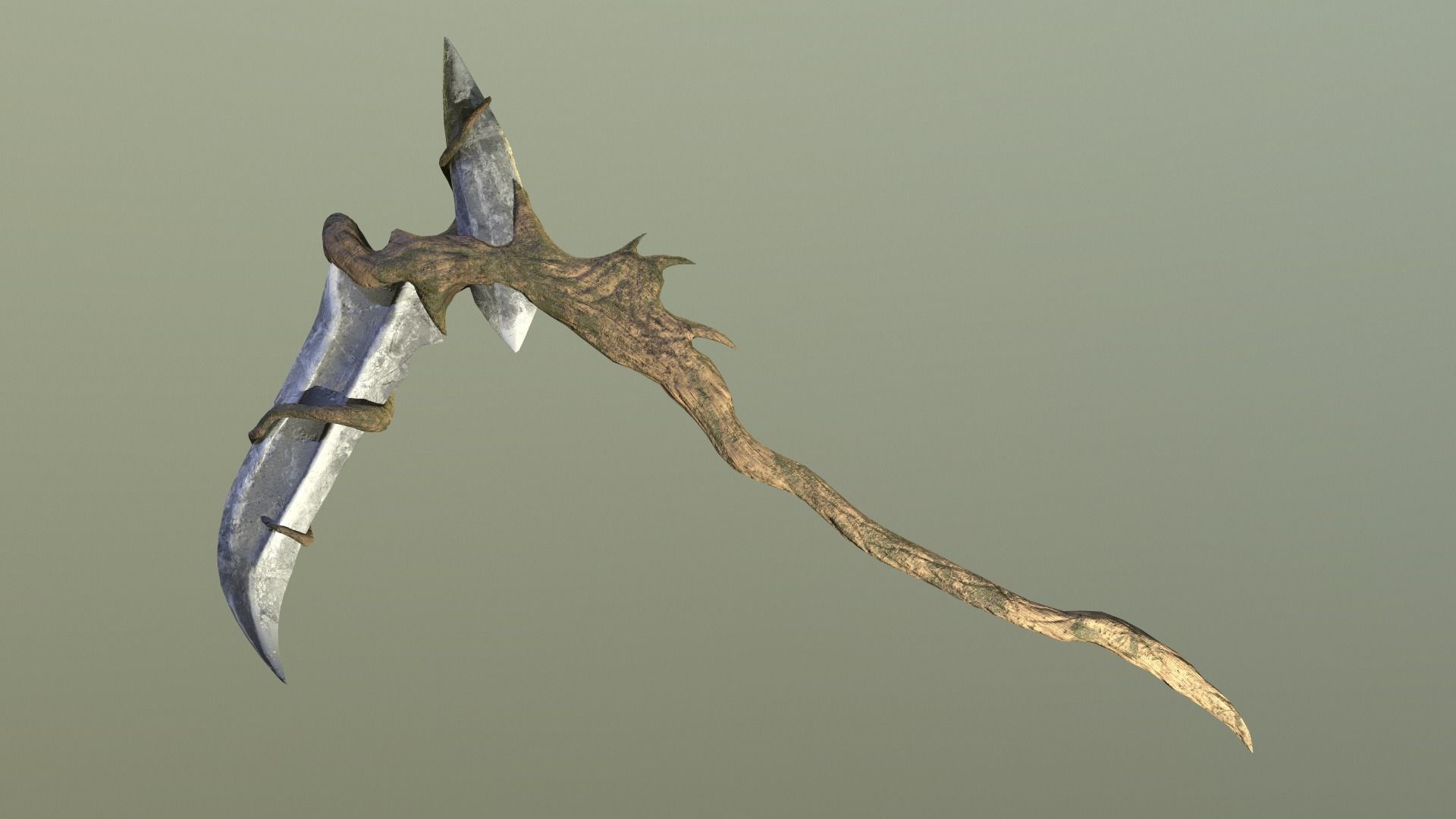 3D model Scythe Druid weapon VR / AR / low-poly | CGTrader
