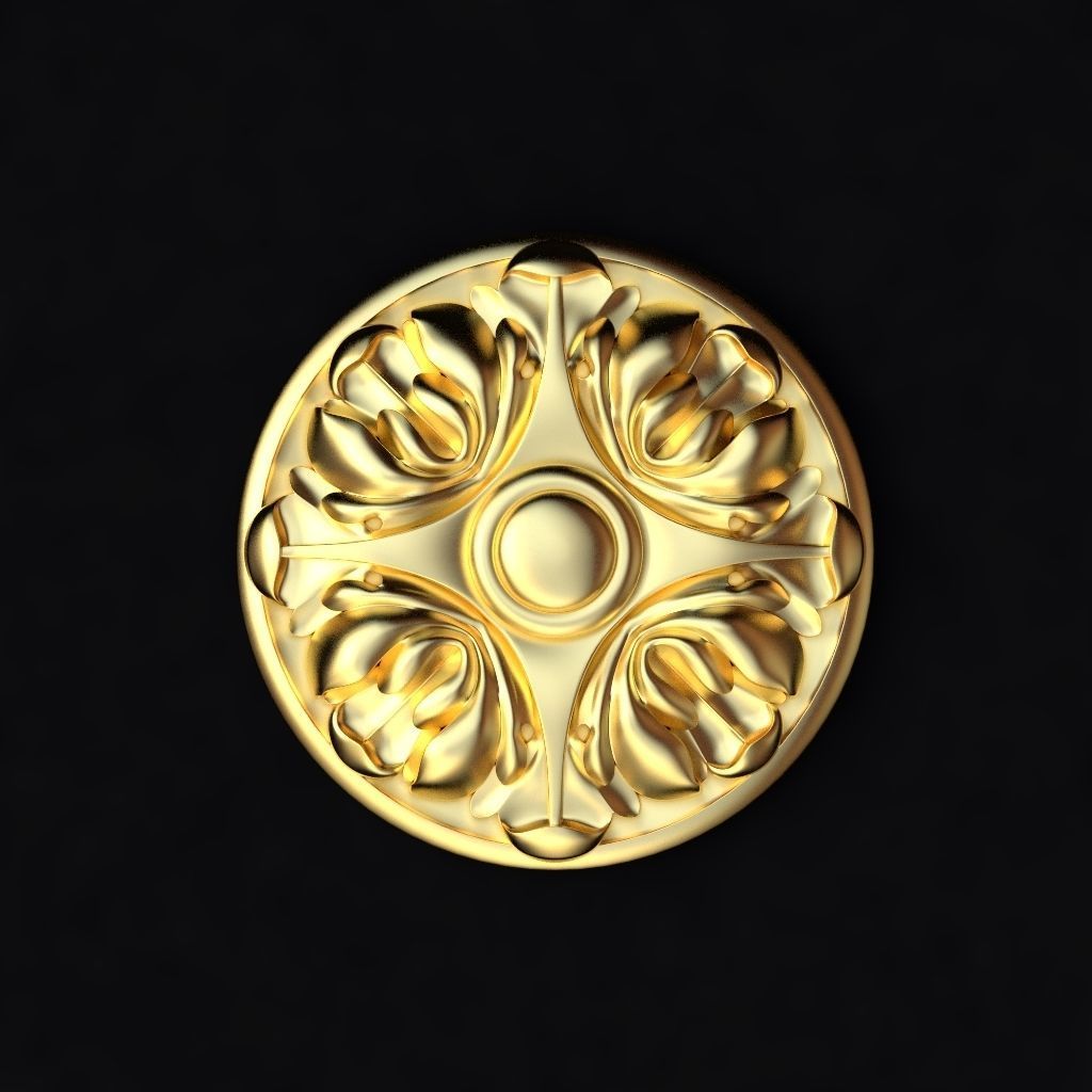 3 types of carved rosettes 3D model | CGTrader