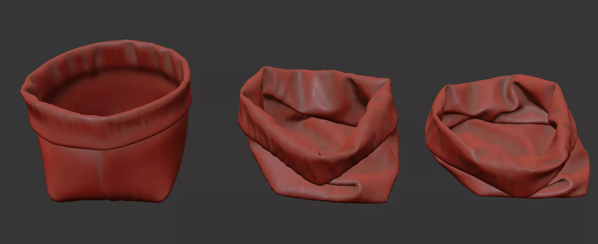 Burlap Cloth Sack Kitchen Bag 3D model | CGTrader