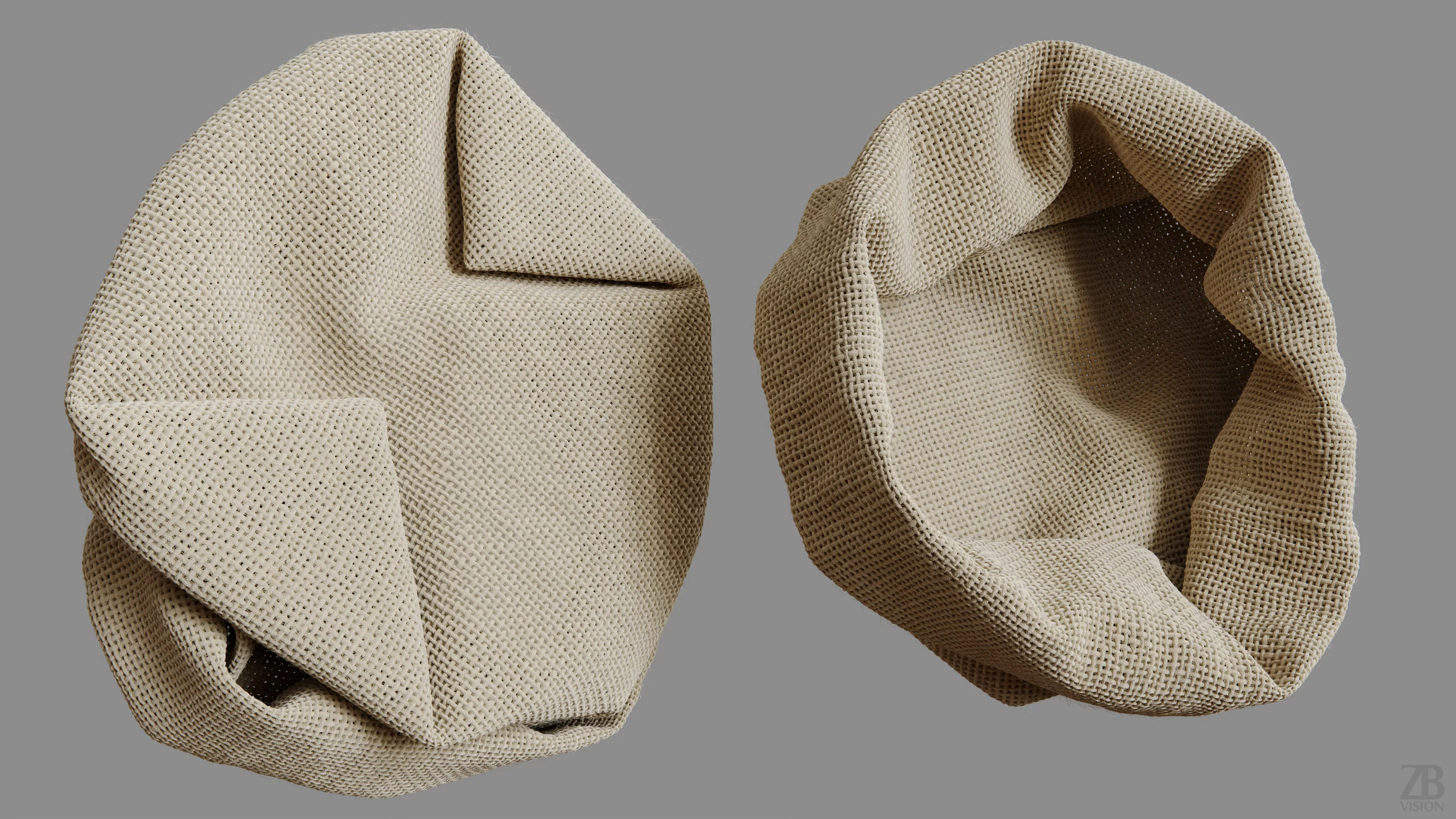 Burlap Cloth Sack Kitchen Bag 3D model | CGTrader