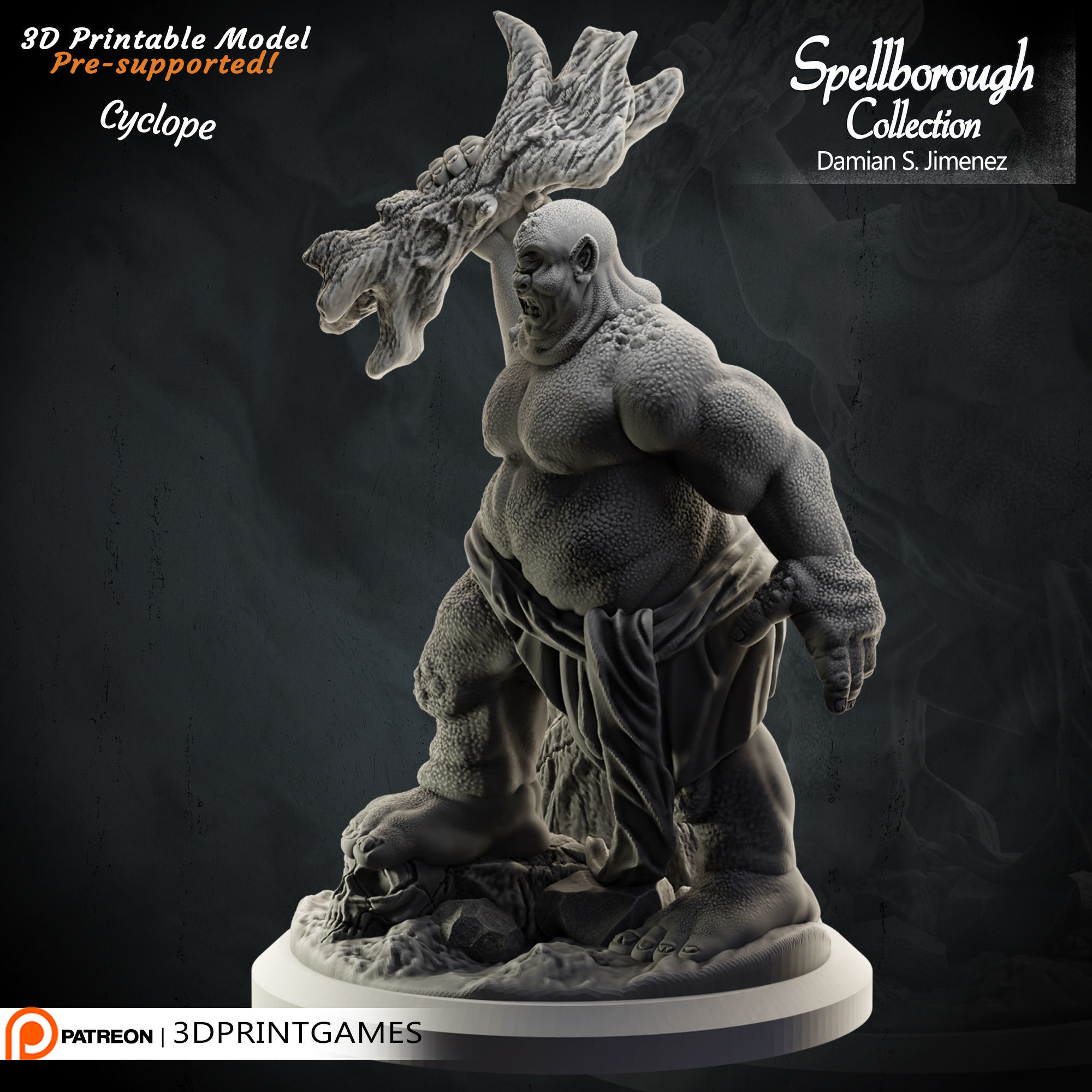 Cyclops 3d printable character board games and tabletop games 3D model ...