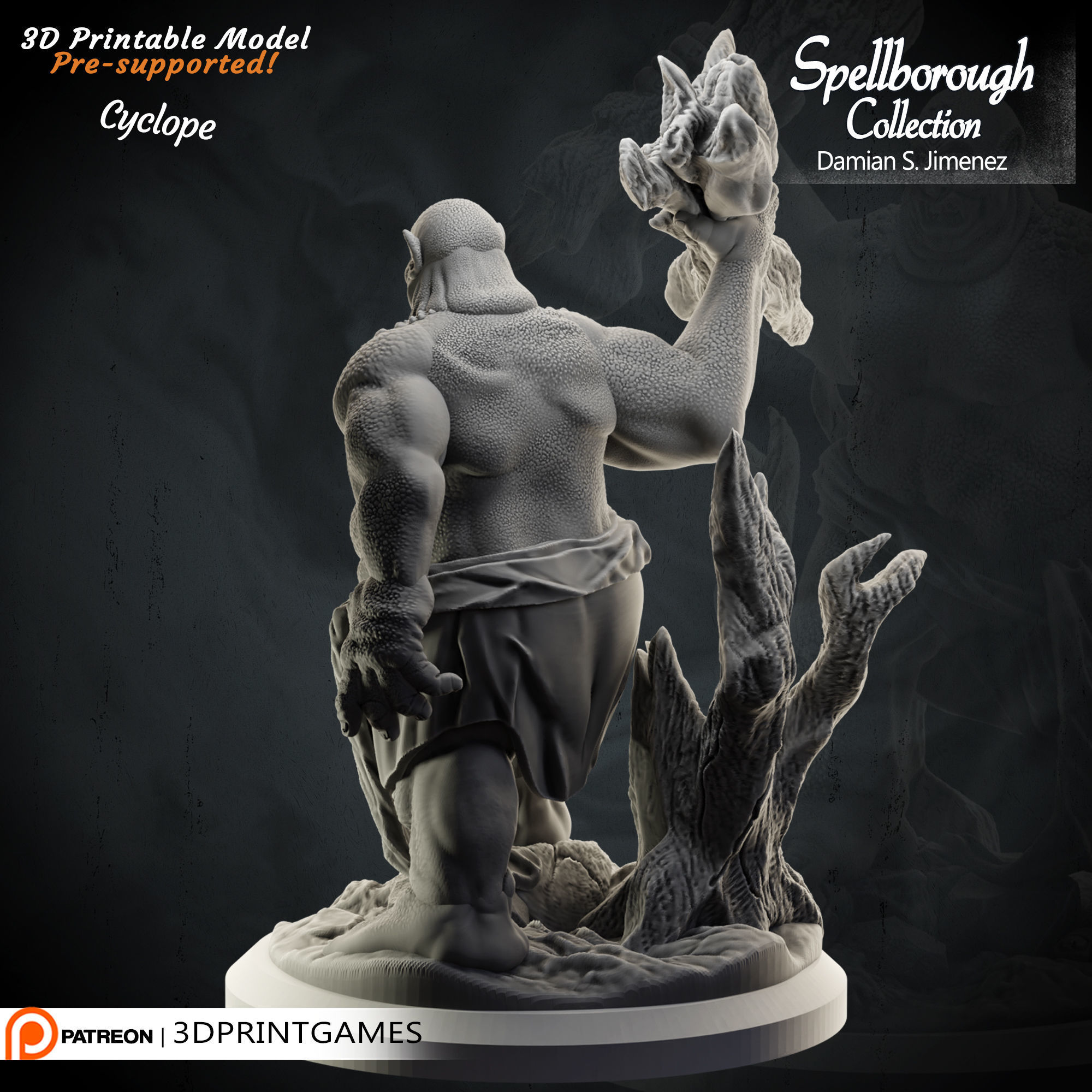 Cyclops 3d printable character board games and tabletop games 3D model ...