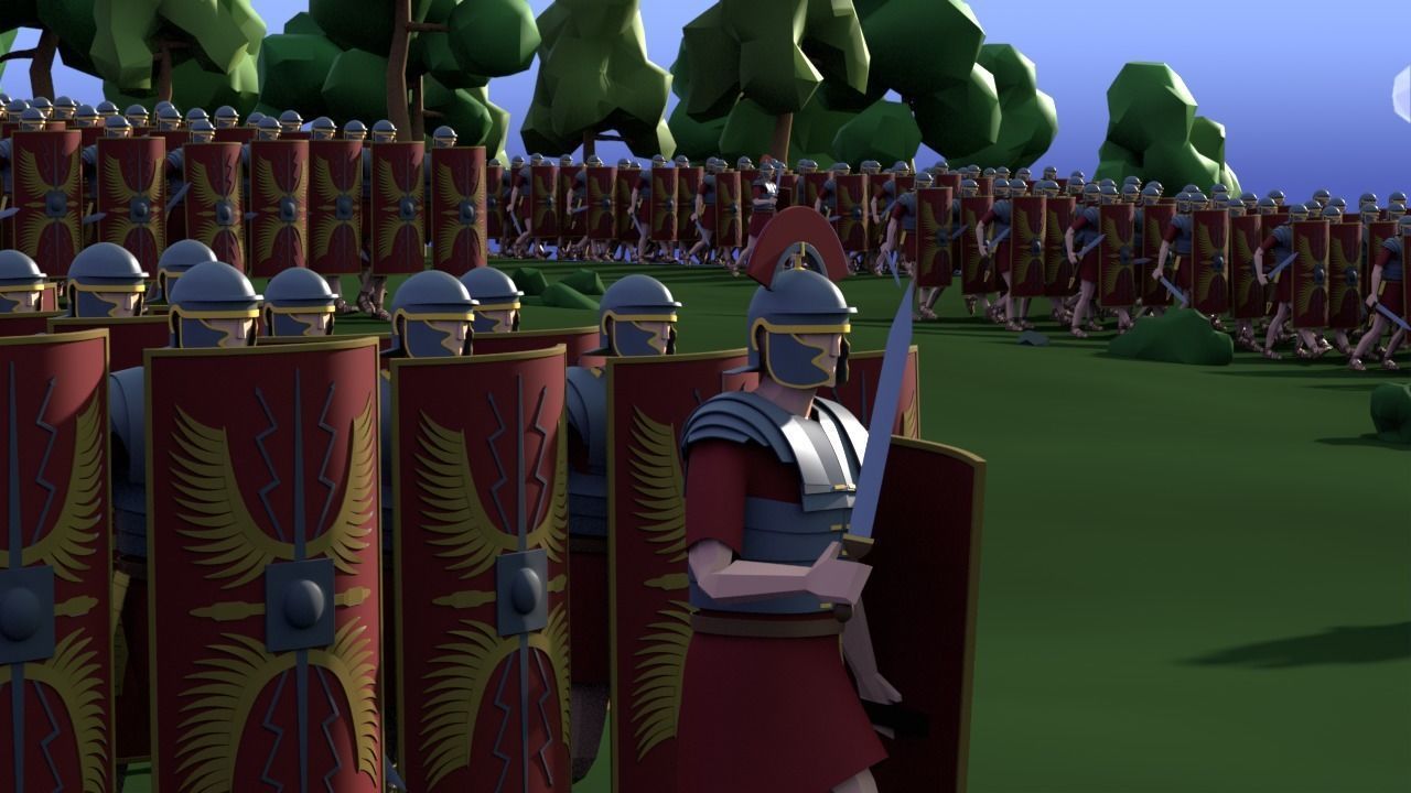3D model Roman Legionary Cartoon VR / AR / low-poly | CGTrader