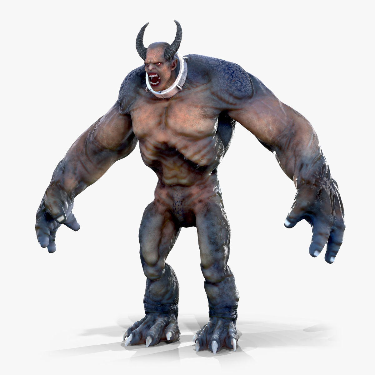 3D model Big Monster with Horns VR / AR / low-poly | CGTrader