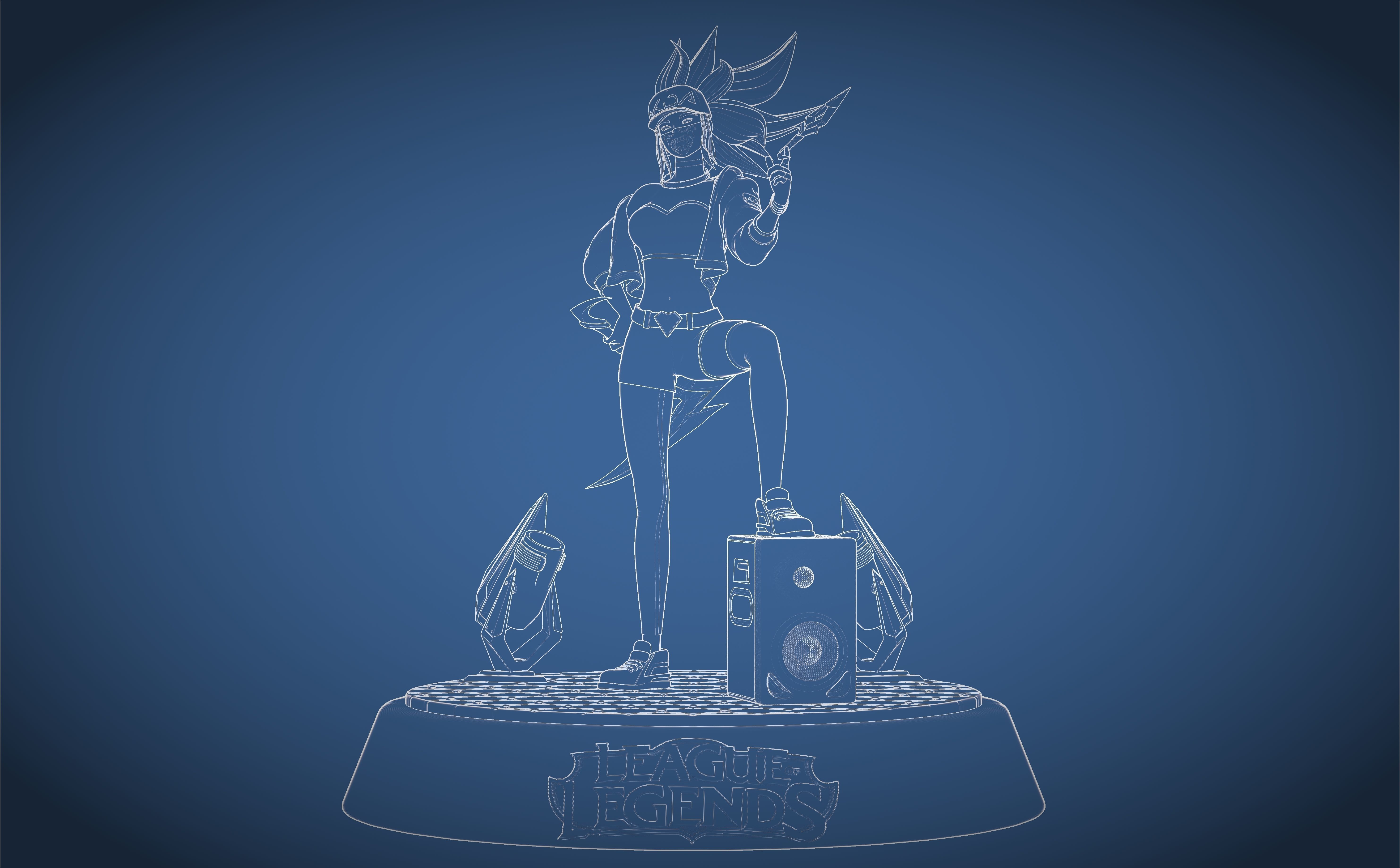 League of Legends KDA AKALI 3D model 3D printable | CGTrader