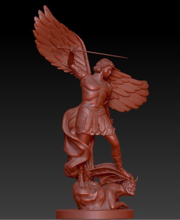 Saint Michael Statue 3D model | CGTrader
