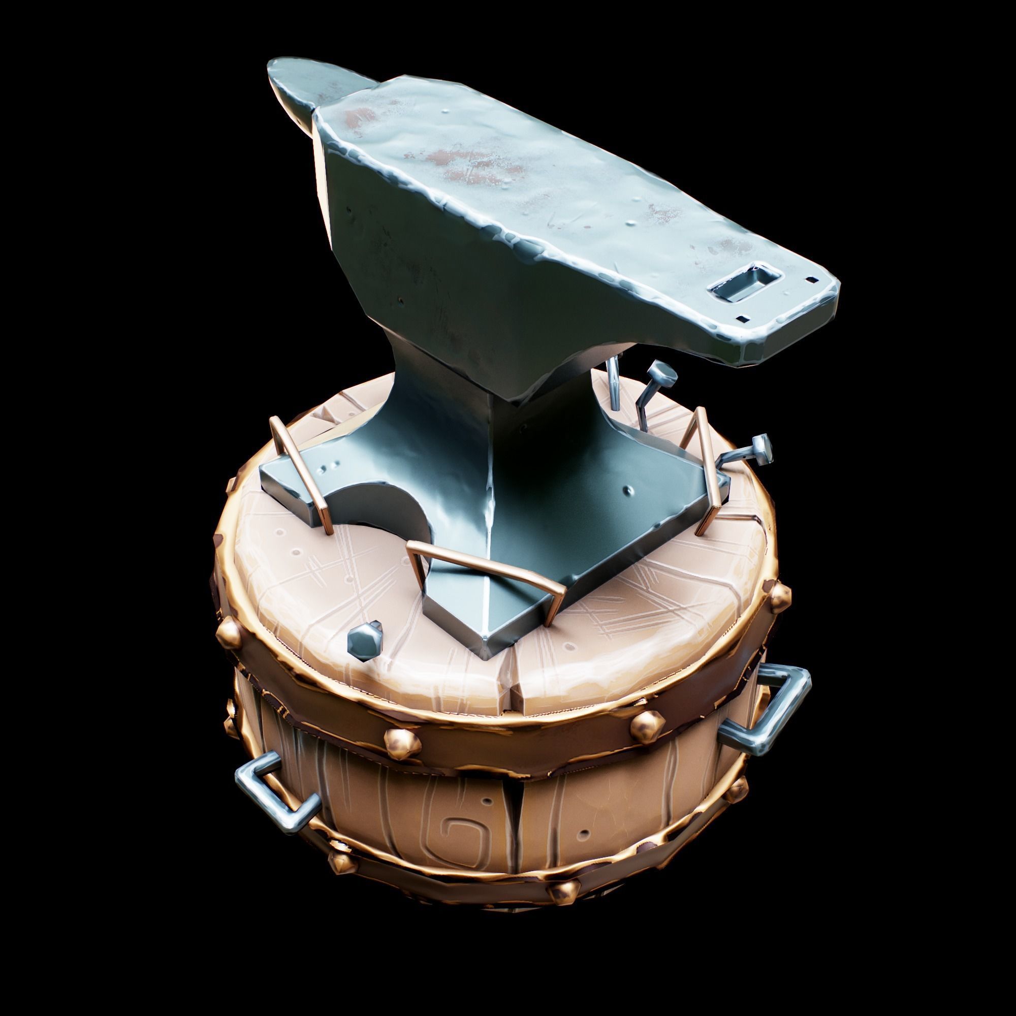 3D model Anvil PBR low-poly 3D model PBR Game ready for Unreal Engine ...