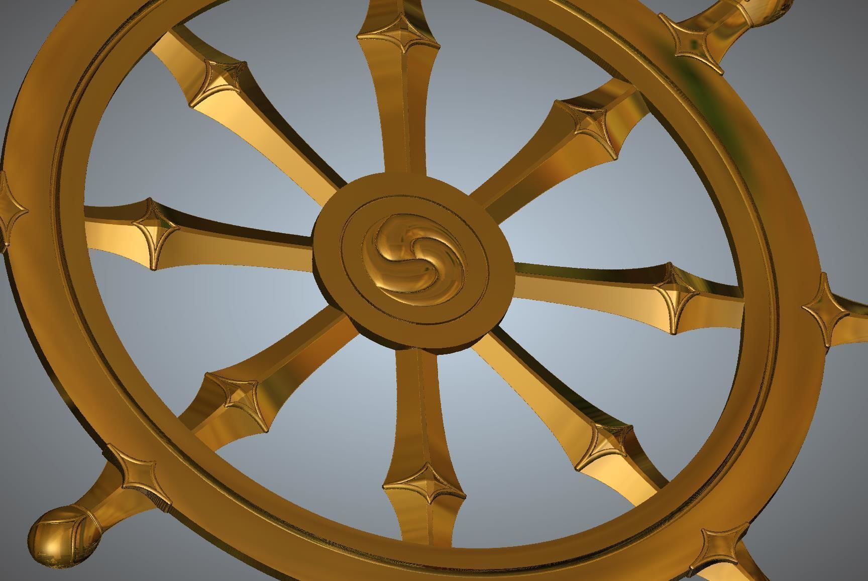 wheel of dharma 3D model 3D printable | CGTrader
