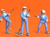Minimal Worker 3D Cartoon Character 3D model rigged | CGTrader