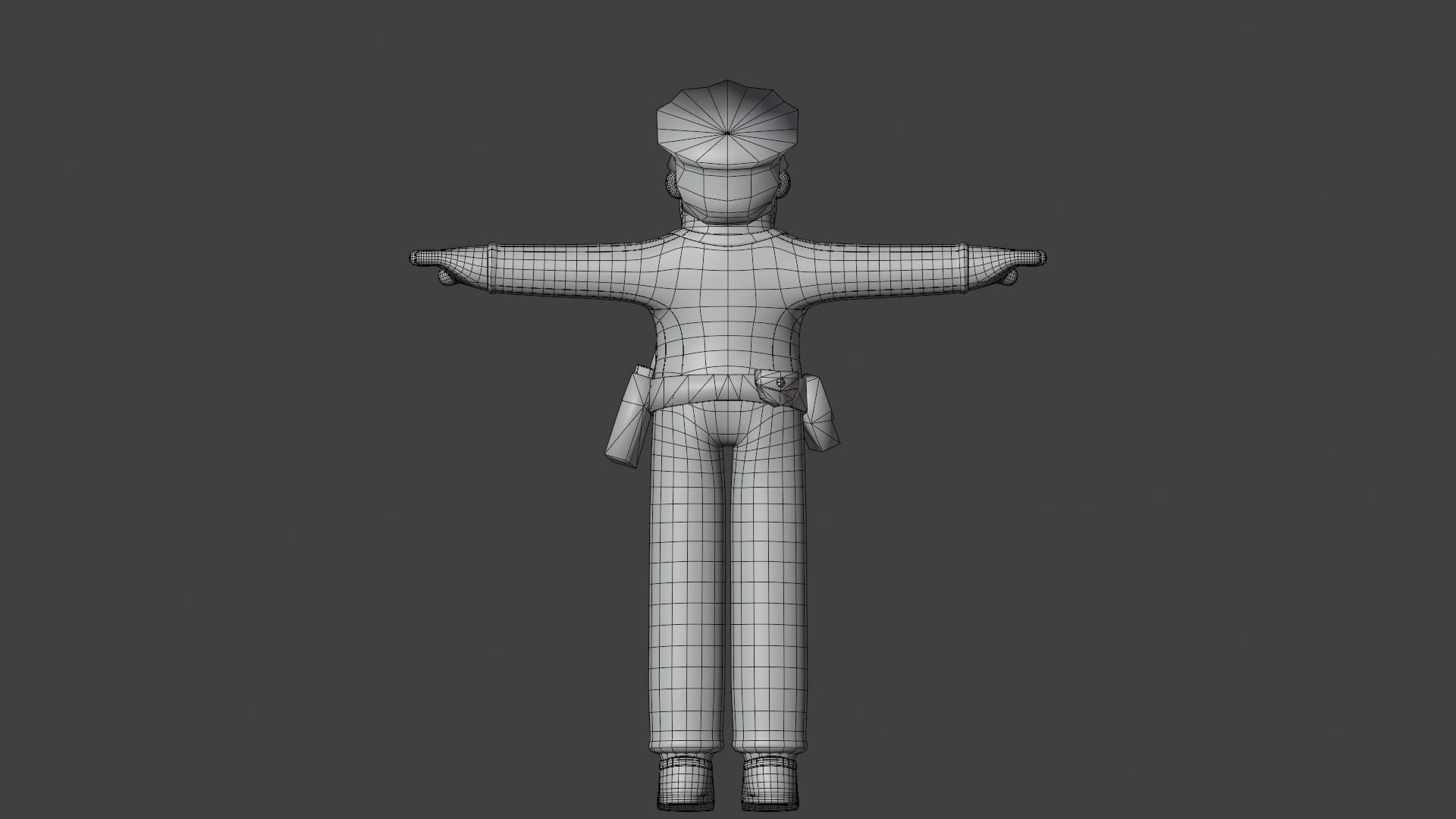 Minimal Police 3D Cartoon Character 3D model rigged | CGTrader