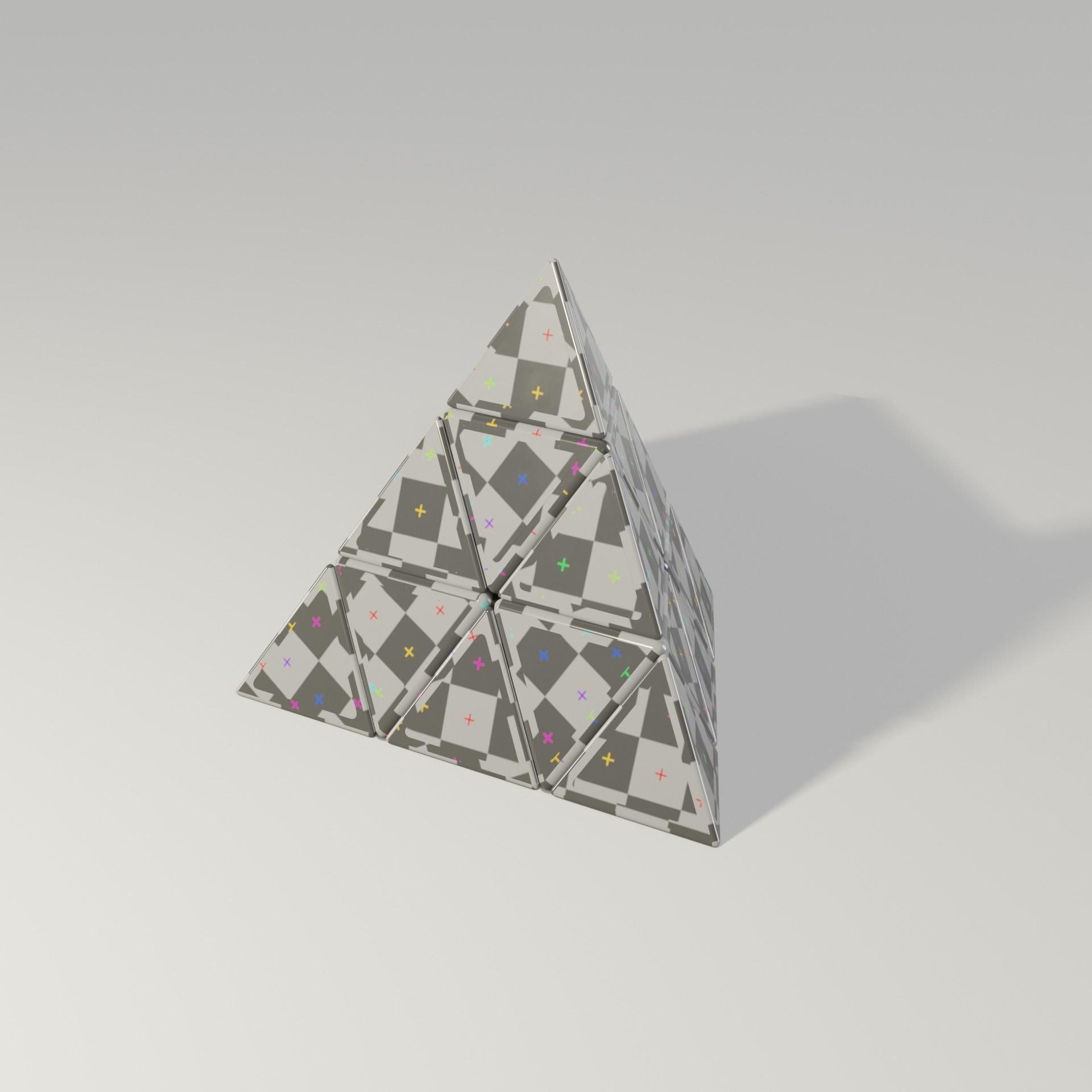 Rubiks Cube Pyraminx Pyramid 3D model | CGTrader