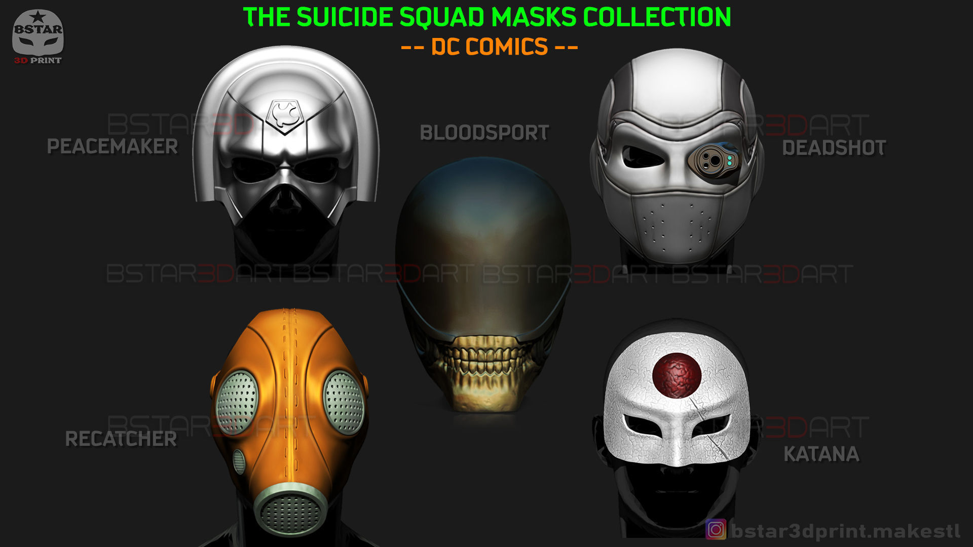 The Suicide Squad Masks - DC Comics cosplay 3D Model Collection | CGTrader