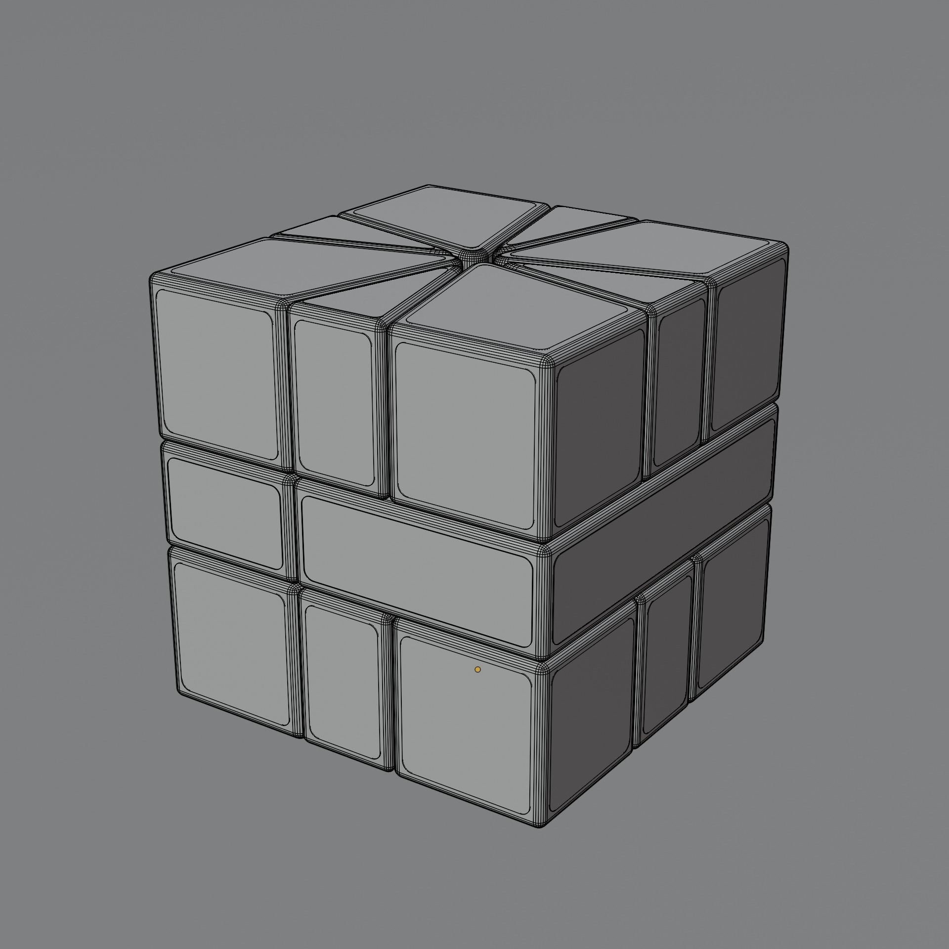 Rubiks Cube Square 3D model | CGTrader
