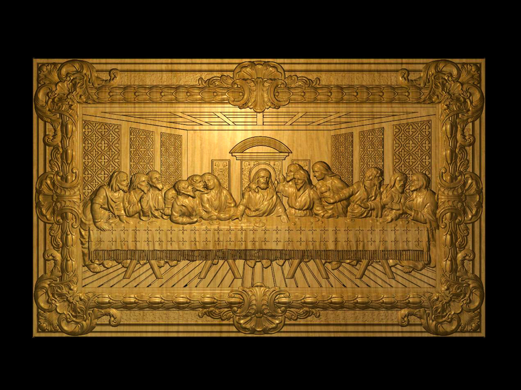 The Last Supper 3d model for cnc machines and 3d printers 3D model ...