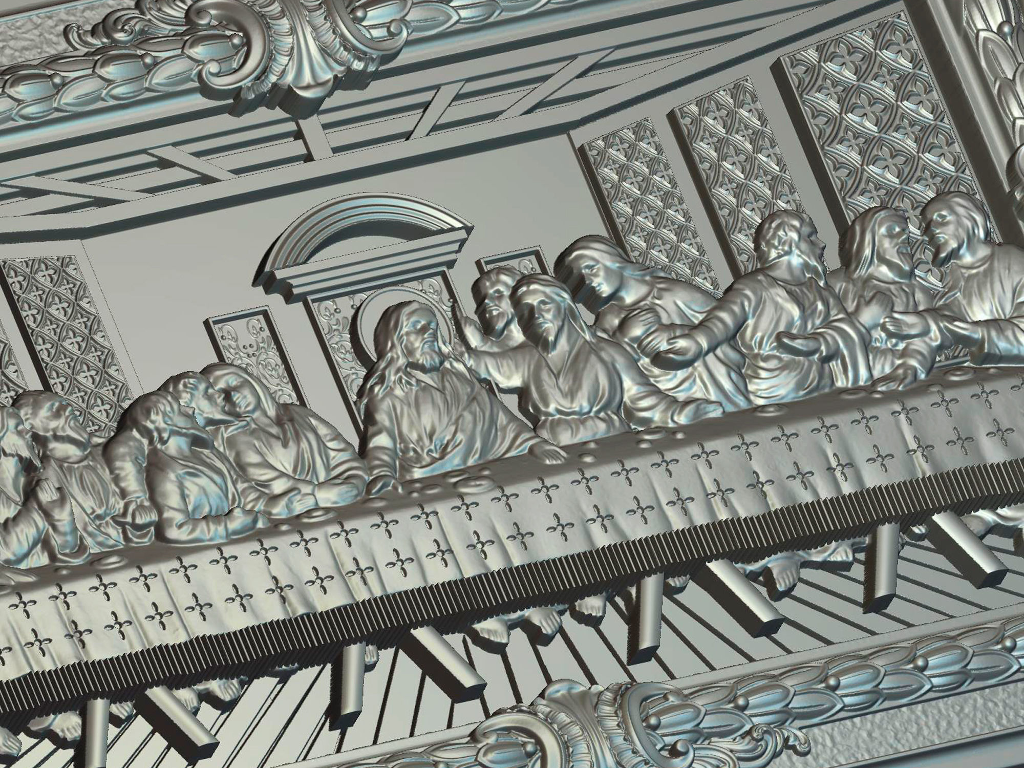 The Last Supper 3d model for cnc machines and 3d printers 3D model ...