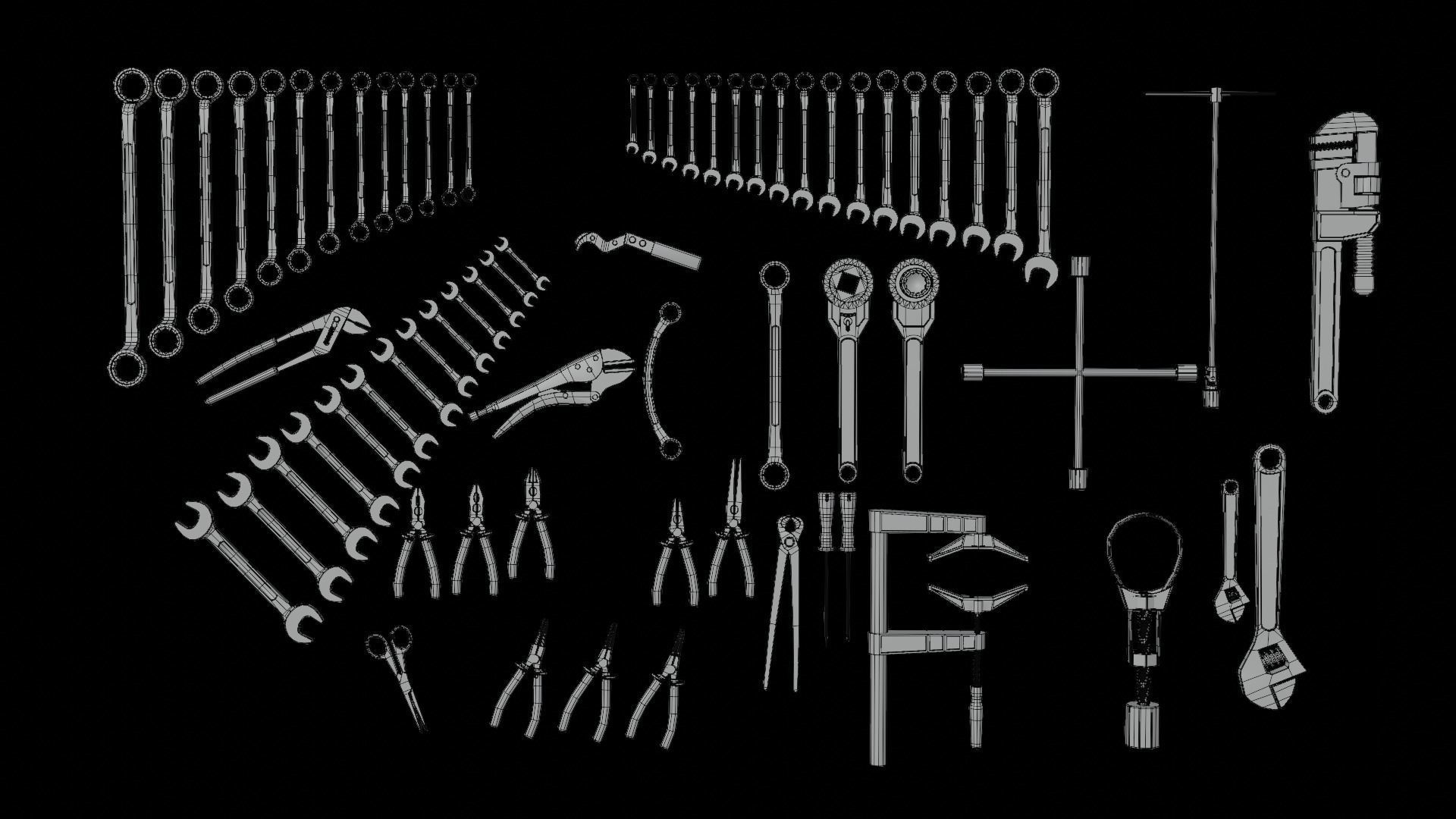 3D model Hand Tools Pack VR / AR / low-poly | CGTrader