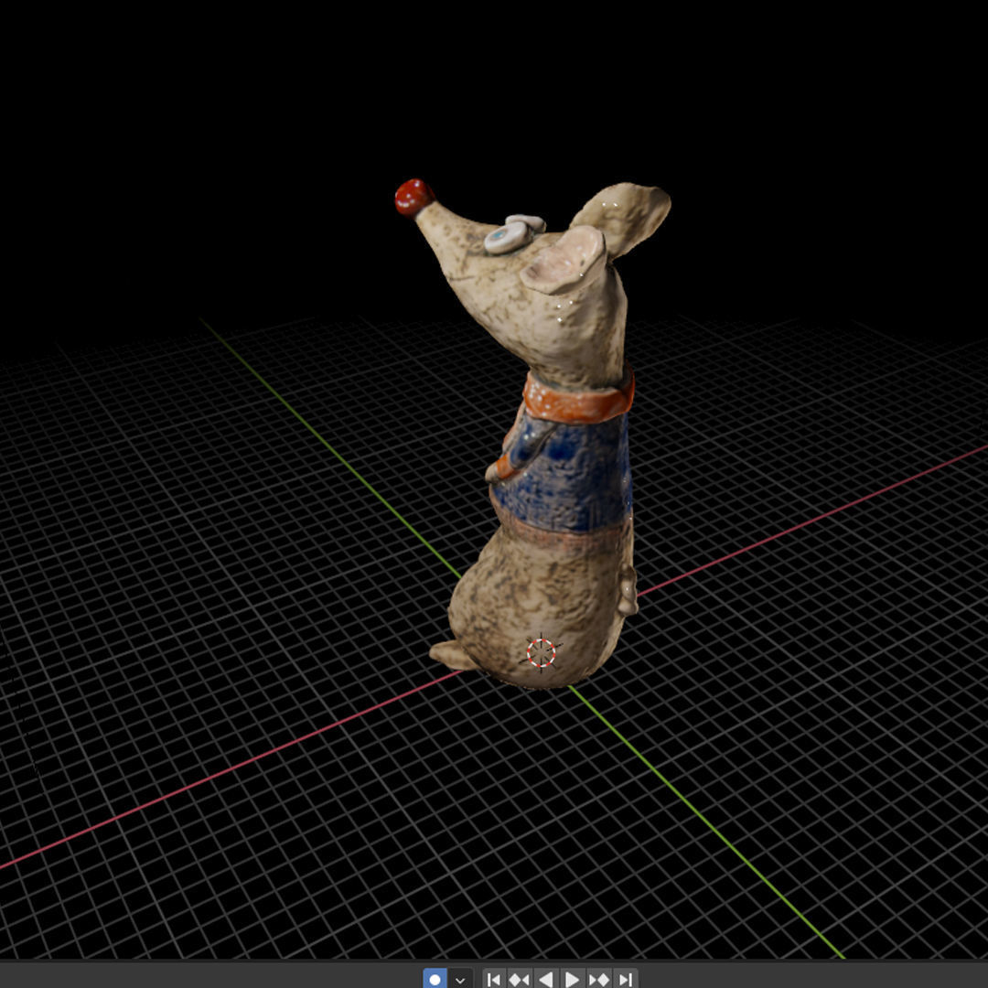 Ceramic hand-modeled figure of a mouse 3D model 3D printable | CGTrader