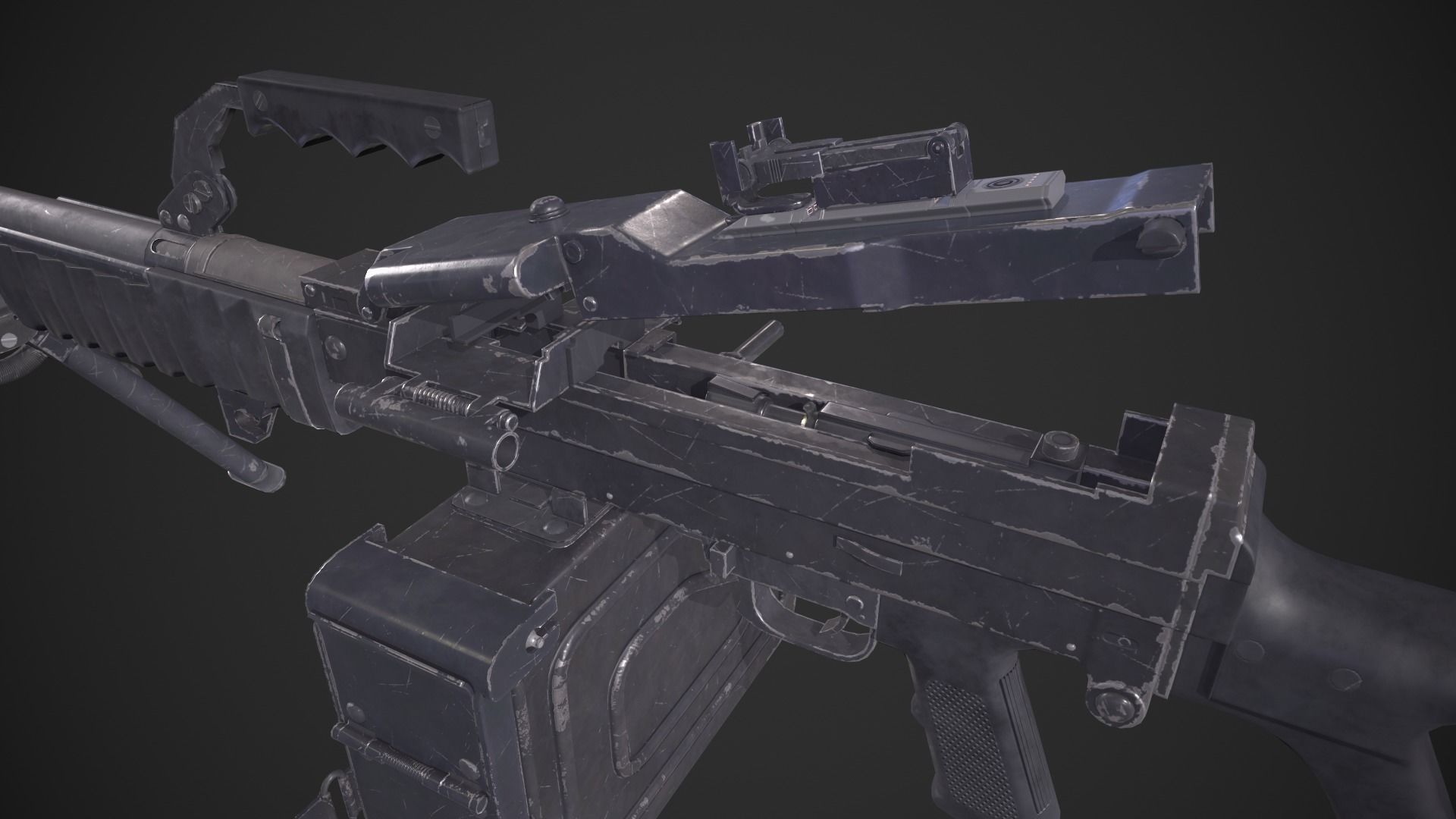 3D model QJY-88 machine gun VR / AR / low-poly | CGTrader