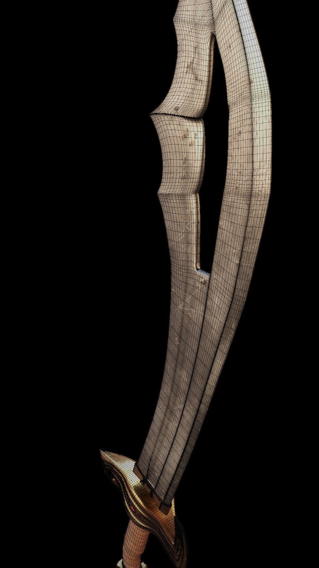 Eastern One-handed Fantasy Sword PBR free VR / AR / low-poly 3D model ...