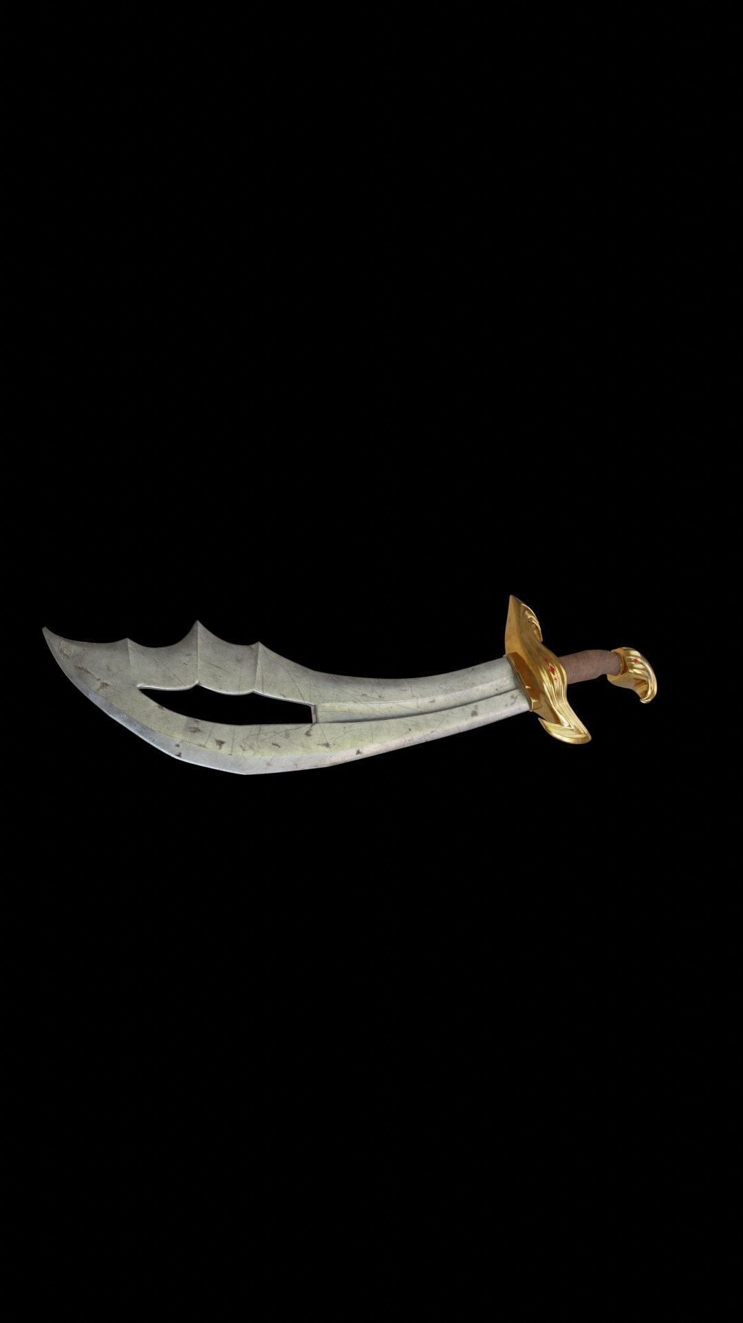 Eastern One-handed Fantasy Sword PBR free VR / AR / low-poly 3D model ...