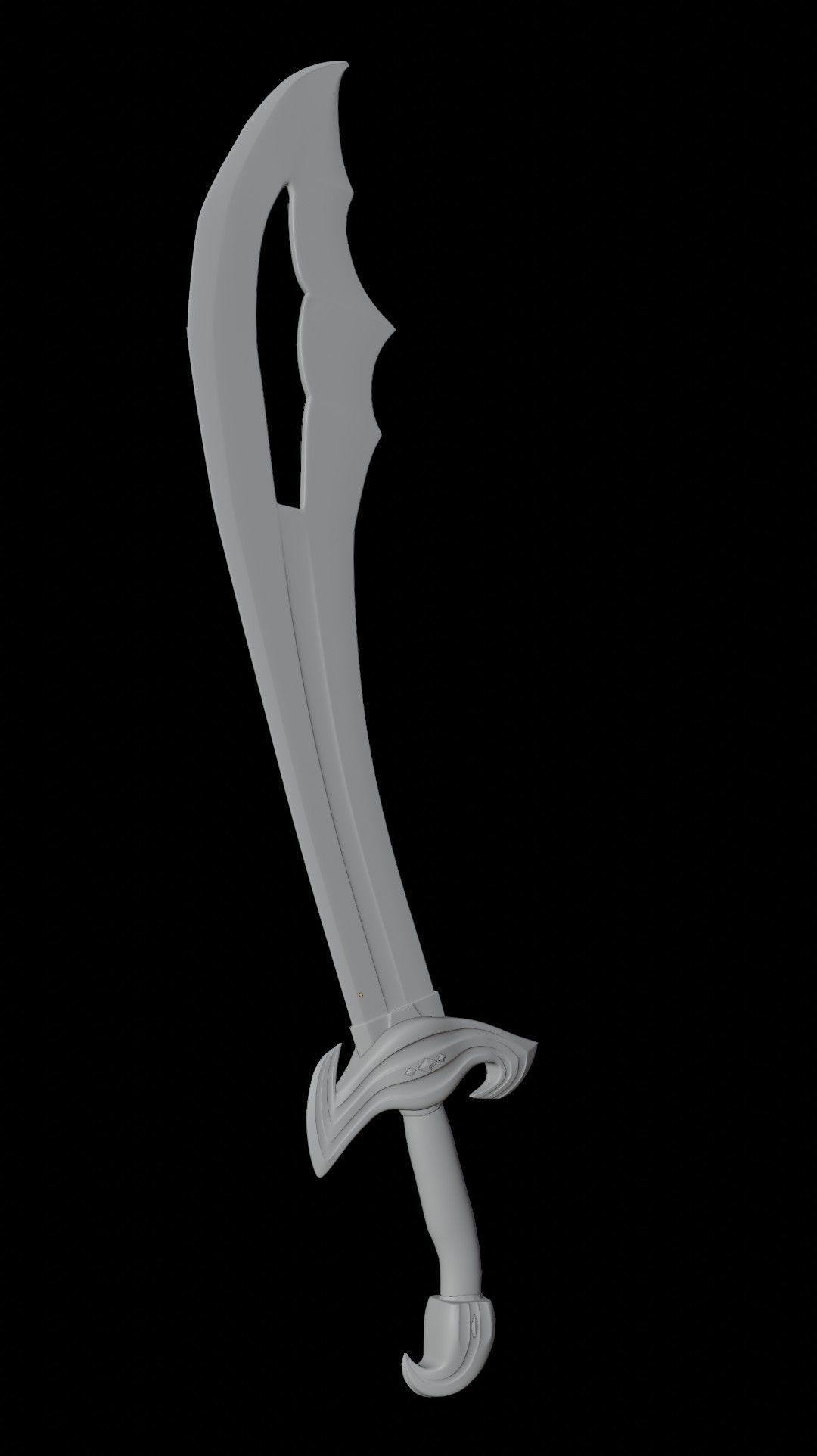 Eastern One-handed Fantasy Sword PBR free VR / AR / low-poly 3D model ...