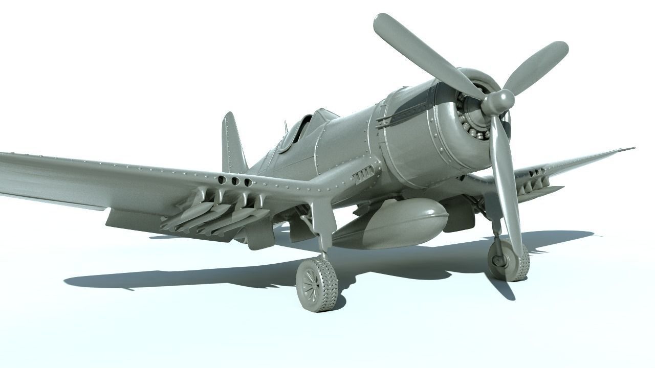 F4u Corsair for print 3D model 3D printable | CGTrader