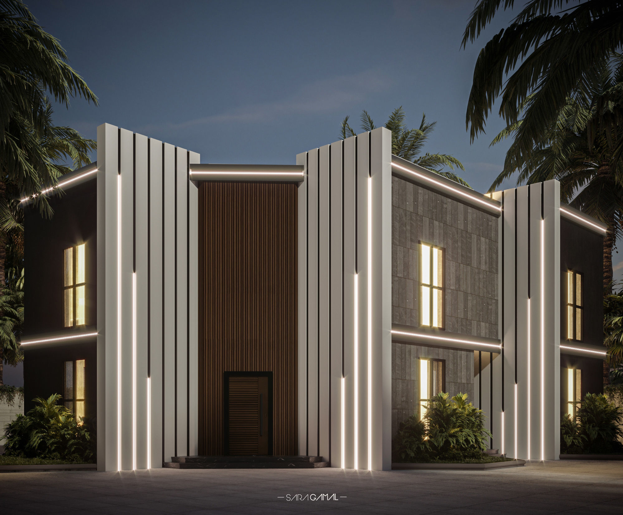 Modern Villa 3D model 3D printable | CGTrader