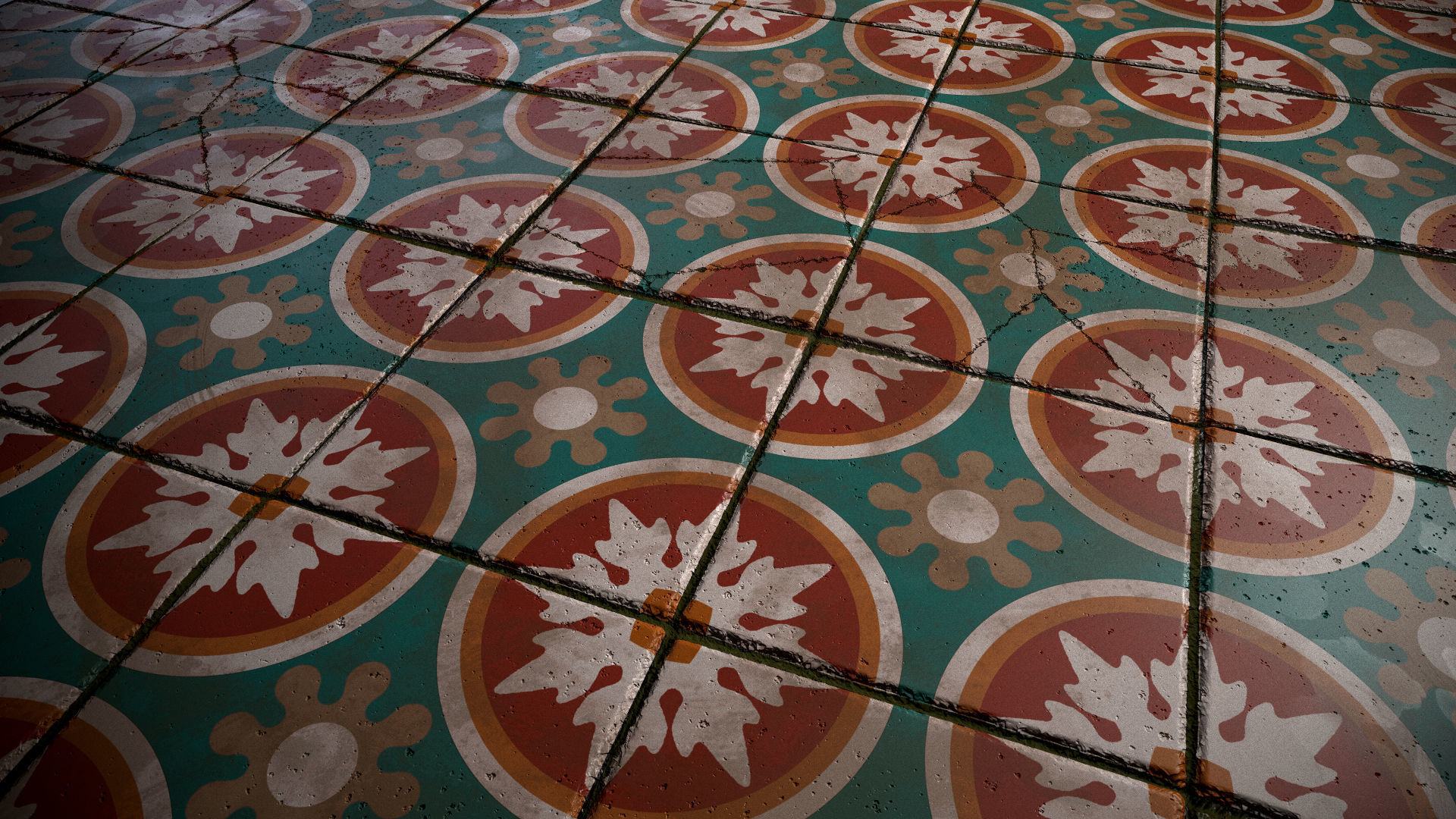Old tile floor free Texture | CGTrader