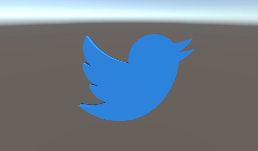 Twitter 3D logo 3D model | CGTrader