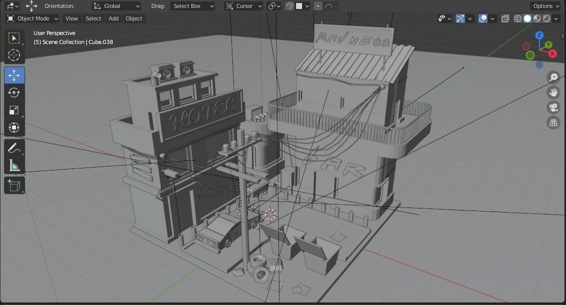 Low poly scene cyberpunk free VR / AR / low-poly 3D model | CGTrader