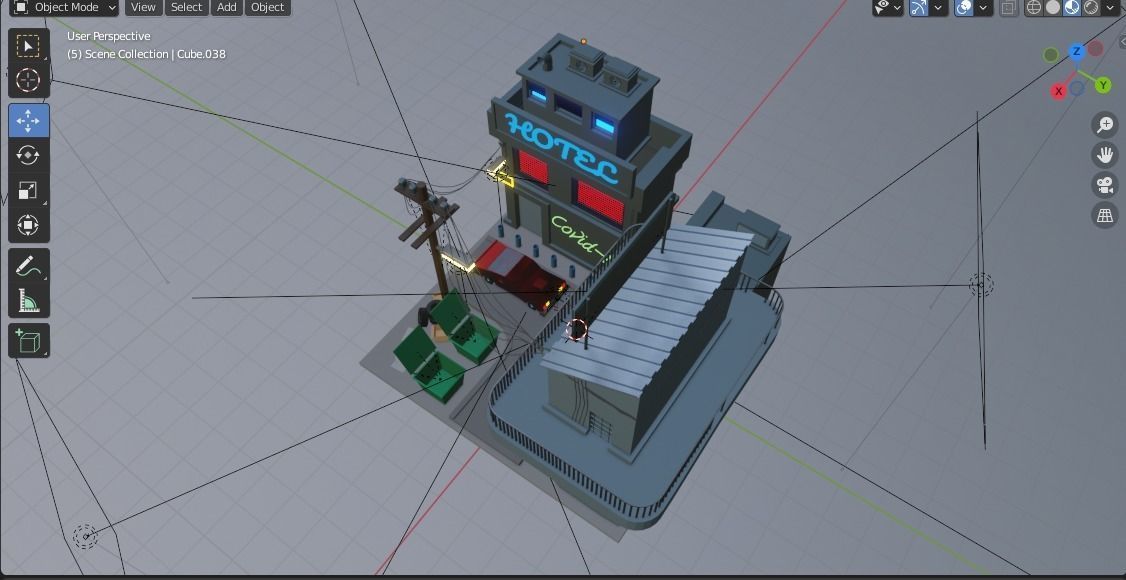 Low poly scene cyberpunk free VR / AR / low-poly 3D model | CGTrader