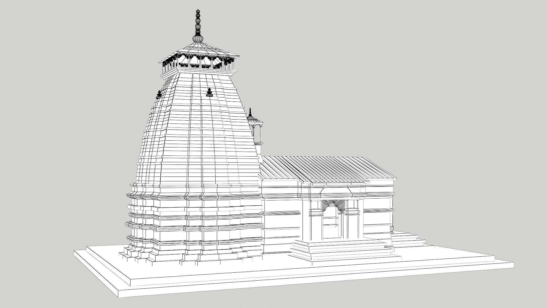 Kedarnath Temple 3D model | CGTrader