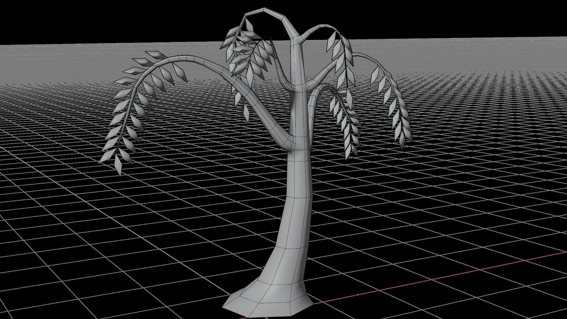 3D model cartoon willow VR / AR / low-poly | CGTrader