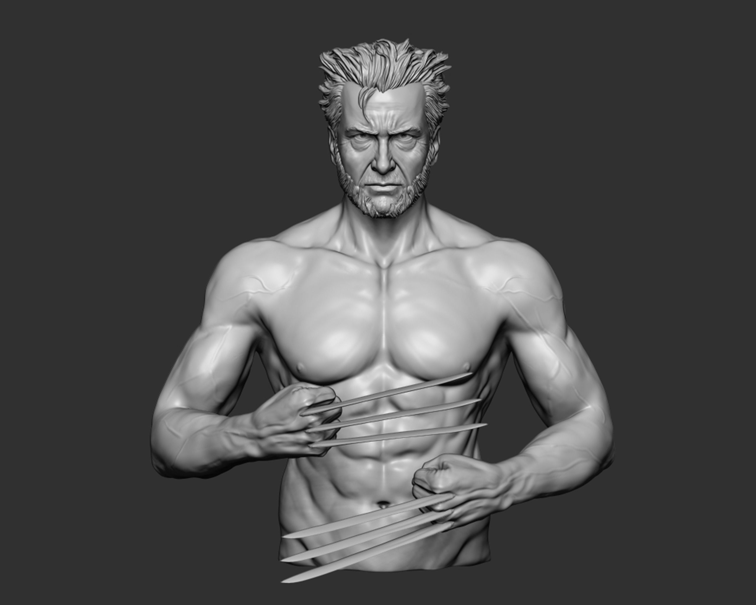 Hugh Jackman as Wolverine 3D model 3D printable | CGTrader