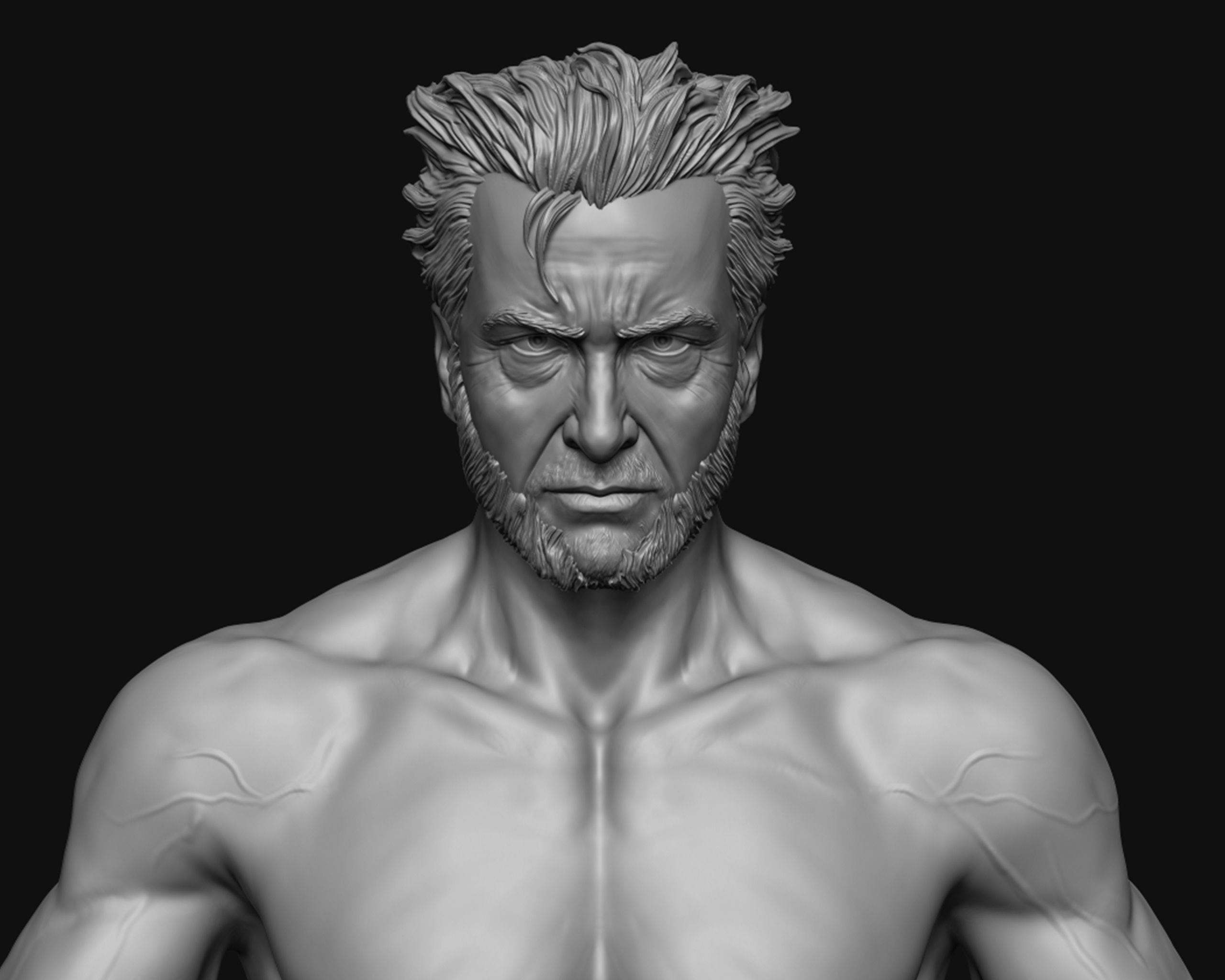 Hugh Jackman as Wolverine 3D model 3D printable | CGTrader