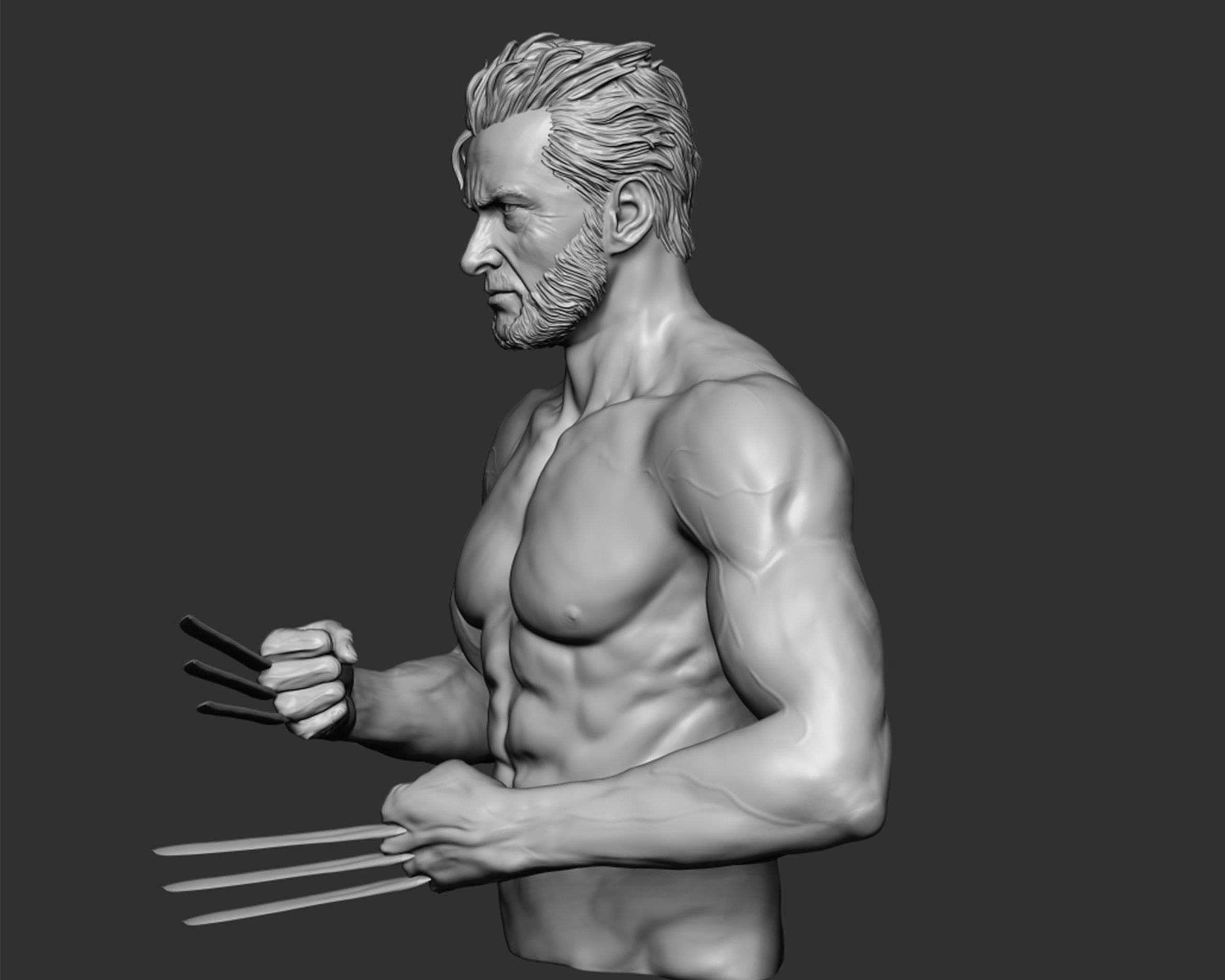 Hugh Jackman as Wolverine 3D model 3D printable | CGTrader