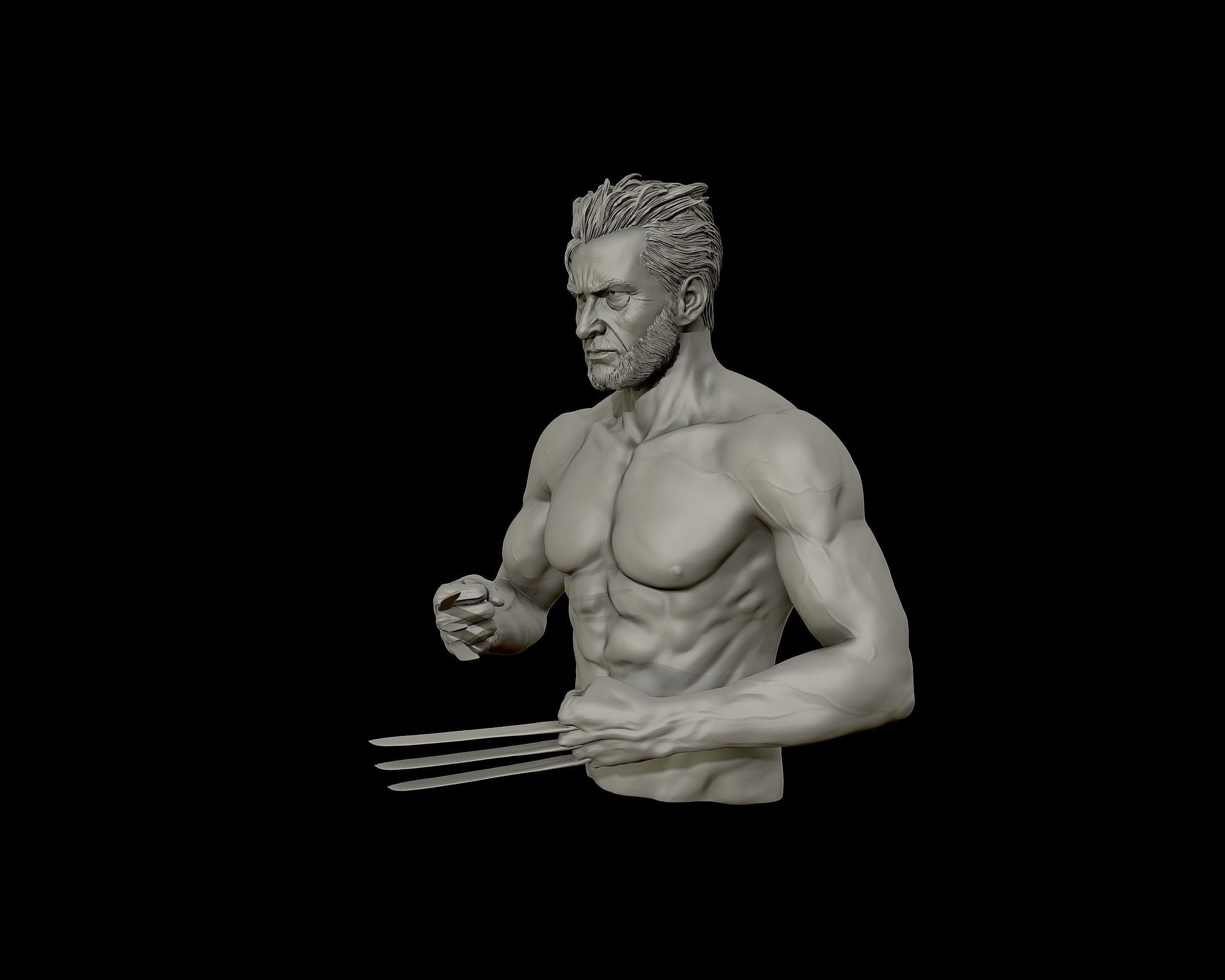Hugh Jackman as Wolverine 3D model 3D printable | CGTrader