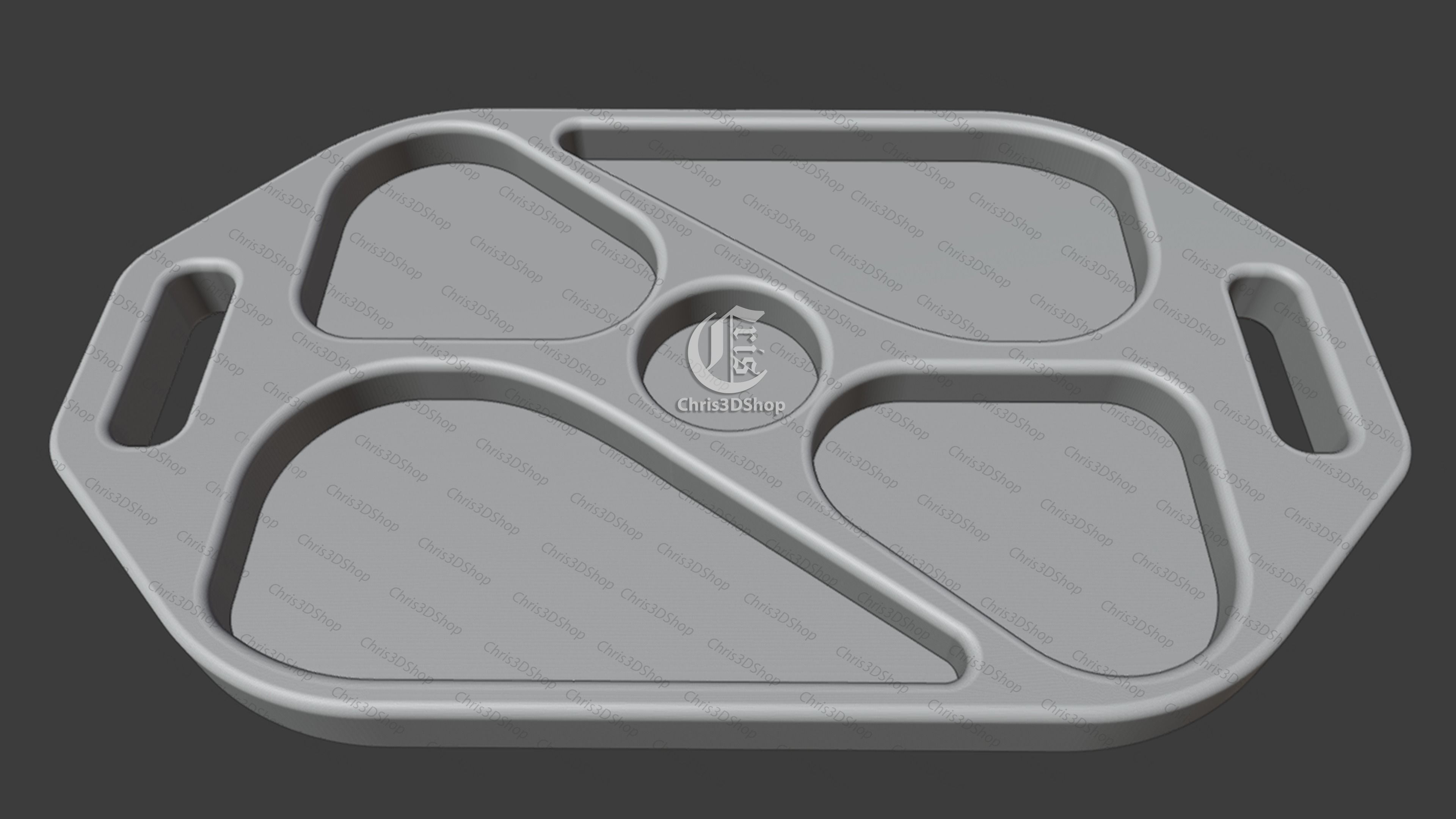 Serving Tray v2 - 3D STL file and vector files for CNC 3D model 3D ...